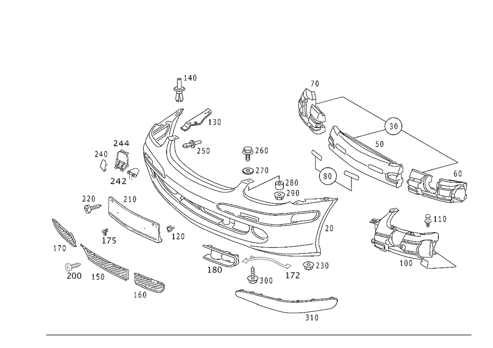 170-885-03-21 - Rail 1998-2004 Mercedes-Benz | Mercedes-Benz USA Parts