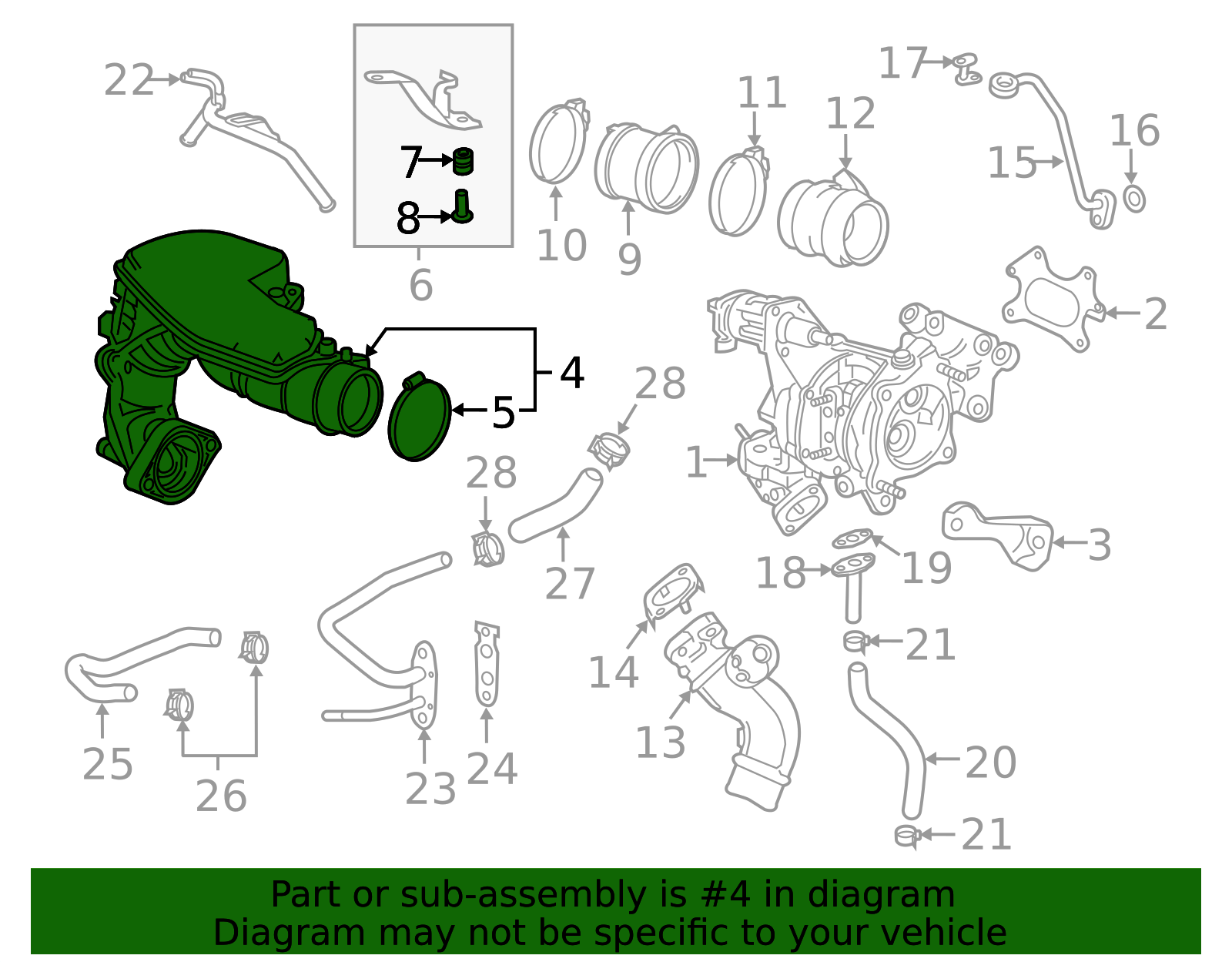 17270-6B2-A01 - Turbocharger Inlet Hose Honda Parts Online