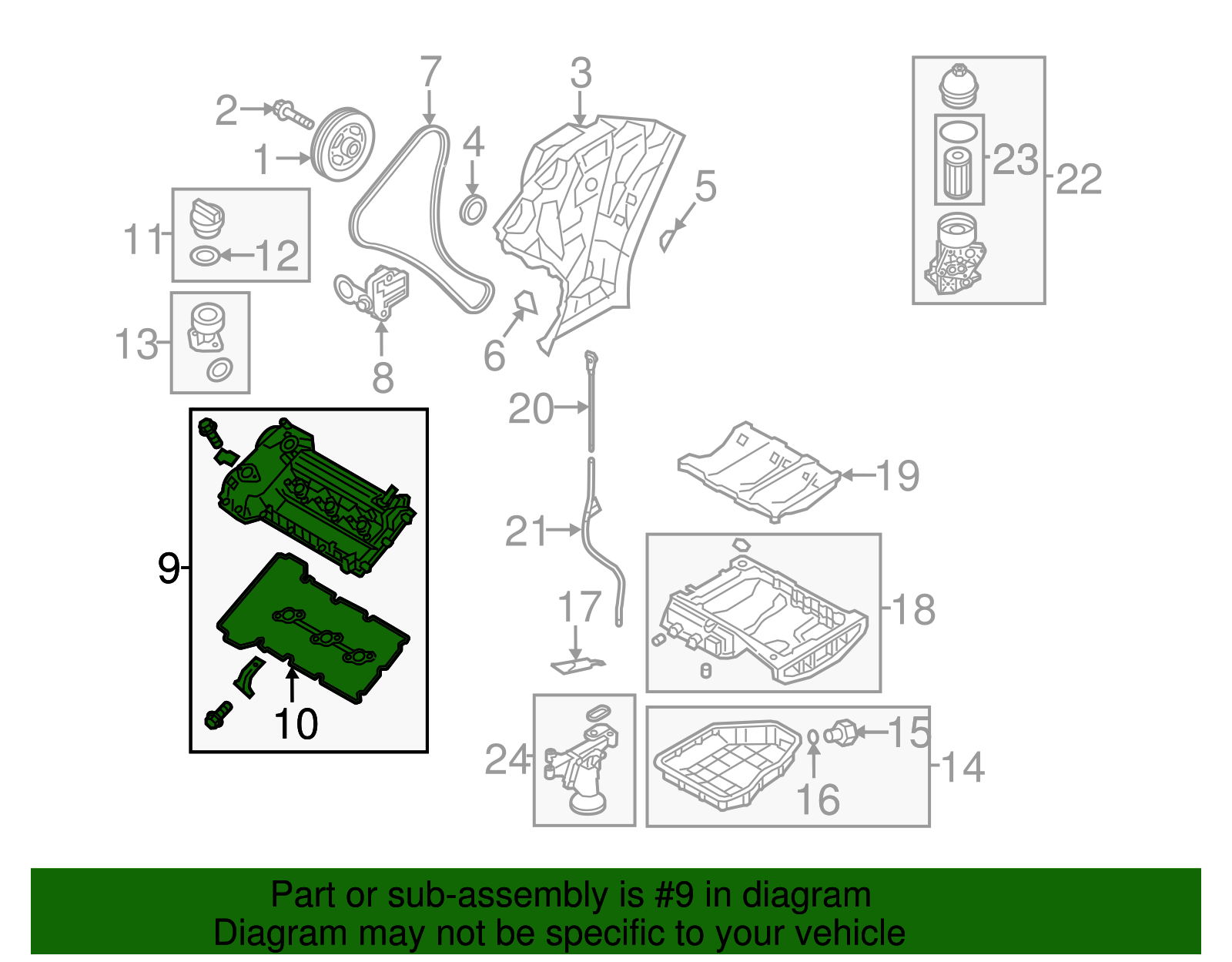 2012-2014 Kia Valve Cover 22410-3C170 | OEM Parts Online