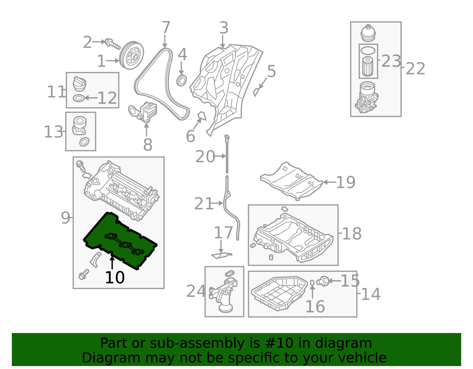 22453-3C710 - Valve Cover Gasket 2009-2014 Kia | Kia.Parts Store