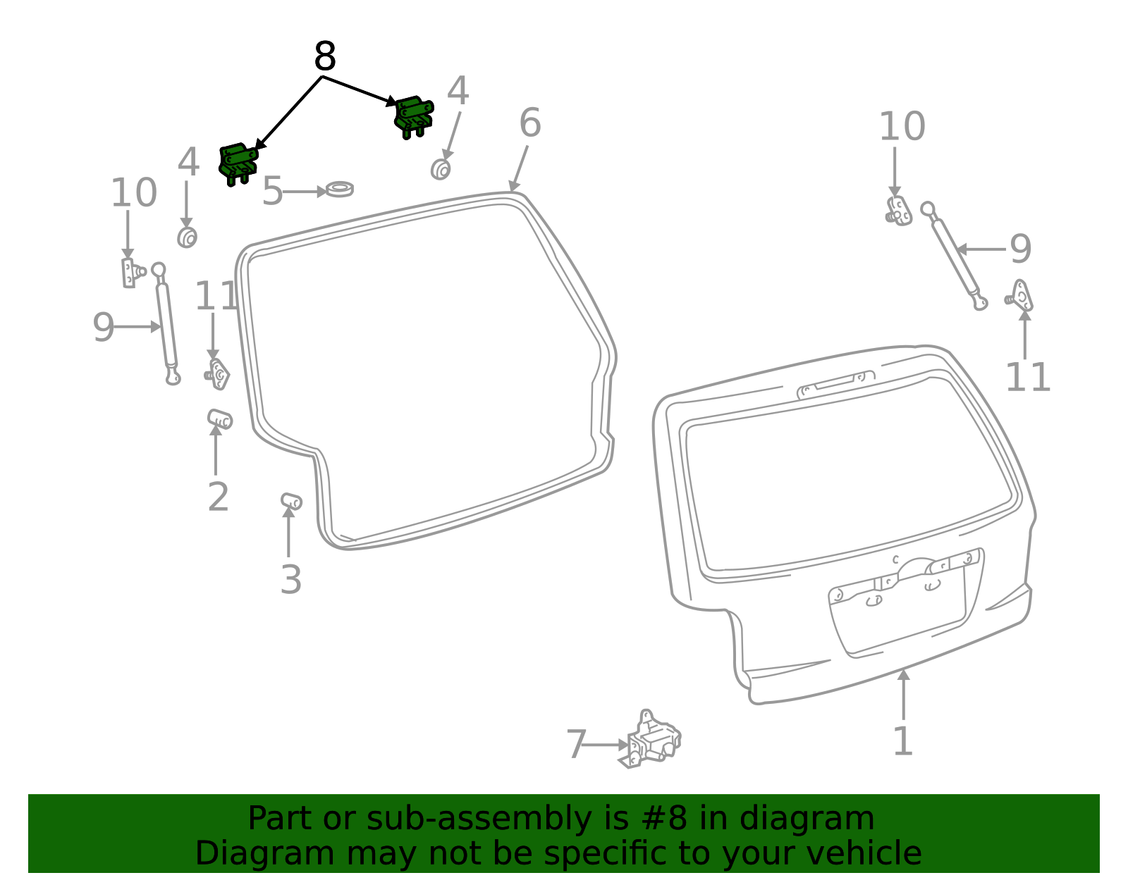 68810-44010 - Lift-Gate Hinge Toyota San Diego Parts