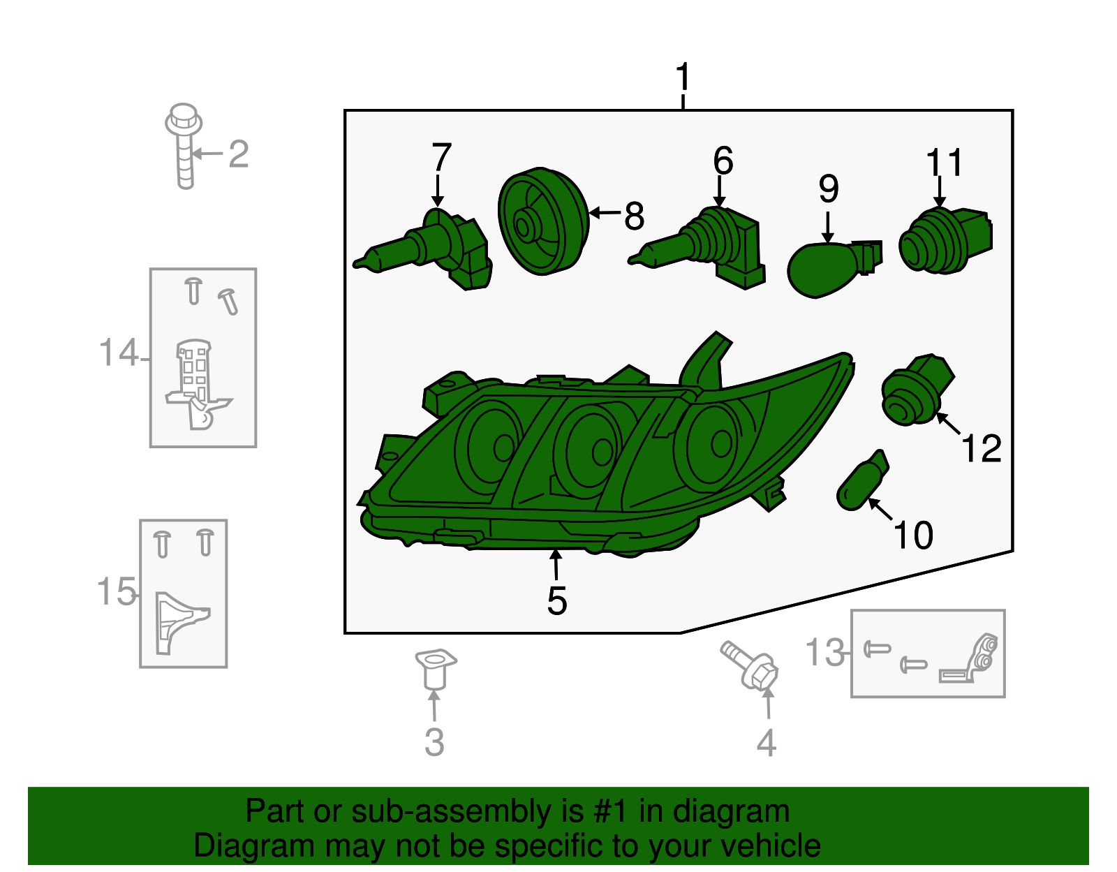 2007-2009 Toyota Camry Headlamp Assembly - DRIVERS SIDE 81150-06C00 ...