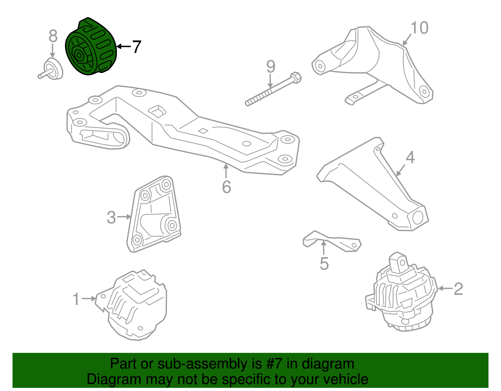22326777389 - 2010-2019 BMW Transfer case Mount (22-32-6-777-389) | BMW ...