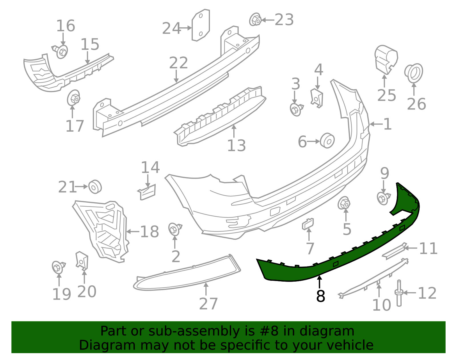 2011-2017 BMW X3 Filler Molding 51-12-7-258-428 | BMW OEM Parts