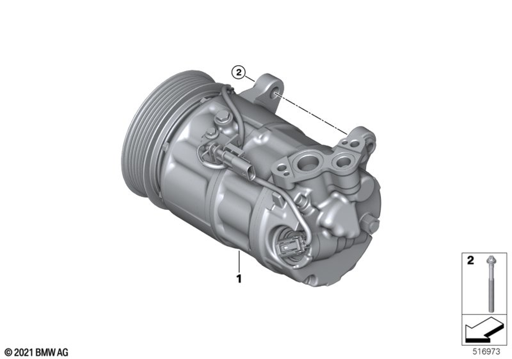 64525A5C710 - Mini Air Cond.Compressor W/ Magnetic Coupling Performance ...