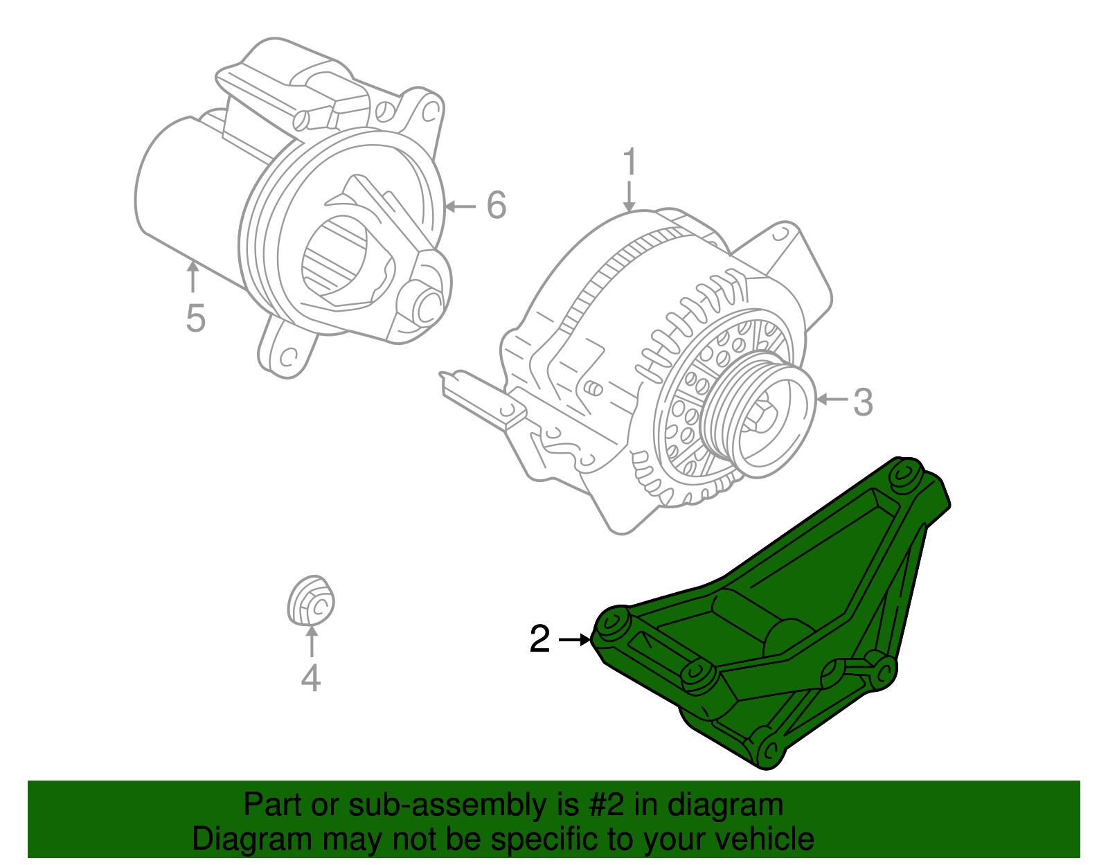 2001-2011 Ford Ranger | Alternator Mount Bracket | 1L5Z-19E708-AA ...