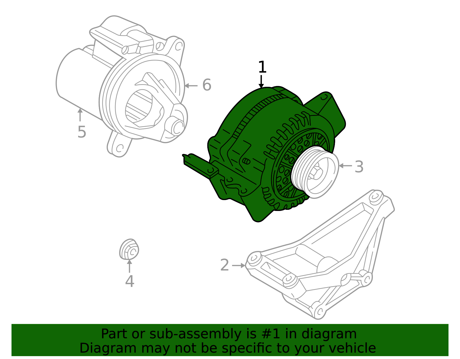 2001-2011 Ford Ranger Motorcraft™ Alternator GL-6696-RM | Ford OEM ...