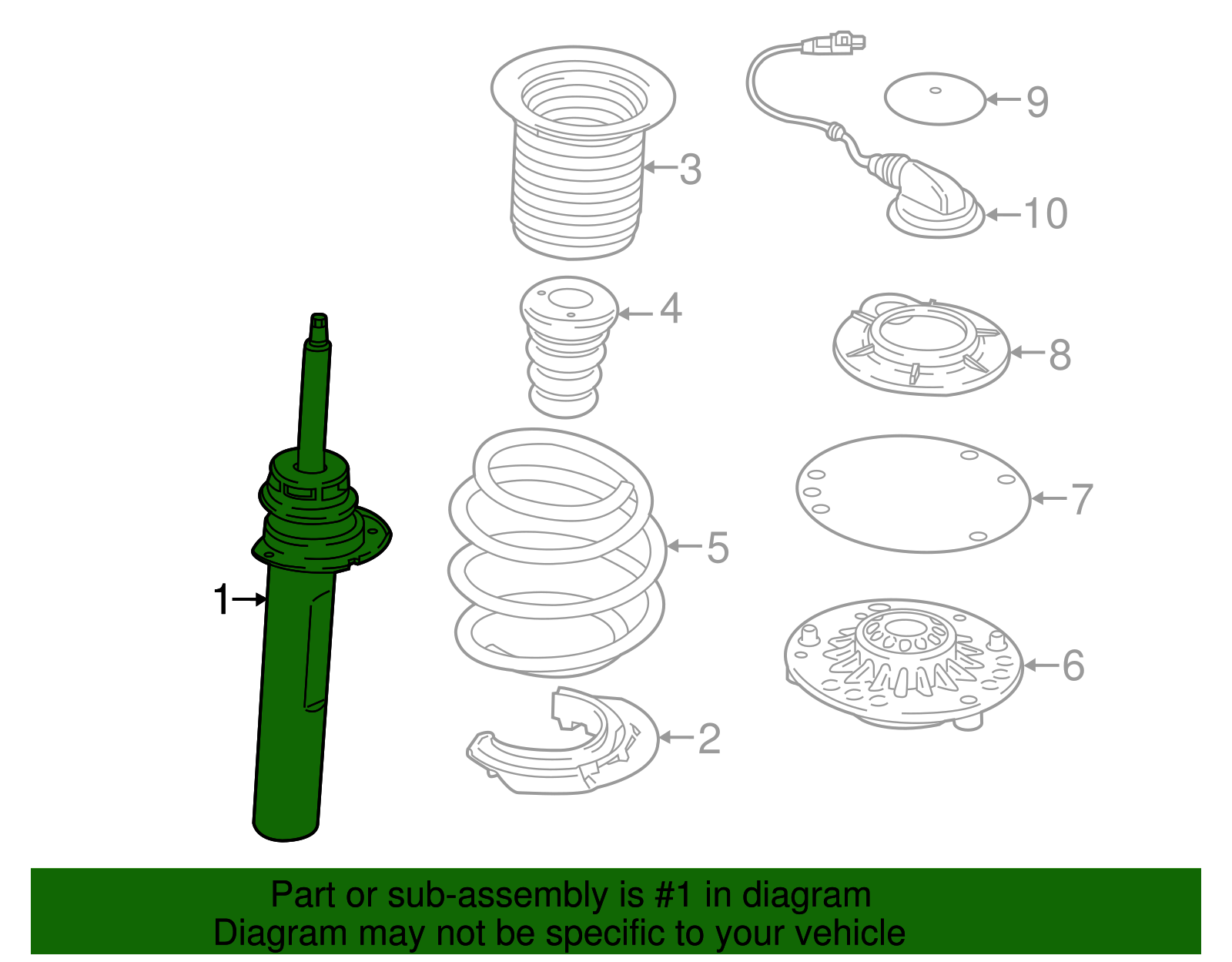 37106879655 - 2016-2018 BMW X1 Strut (37-10-6-879-655) | BMW of South ...