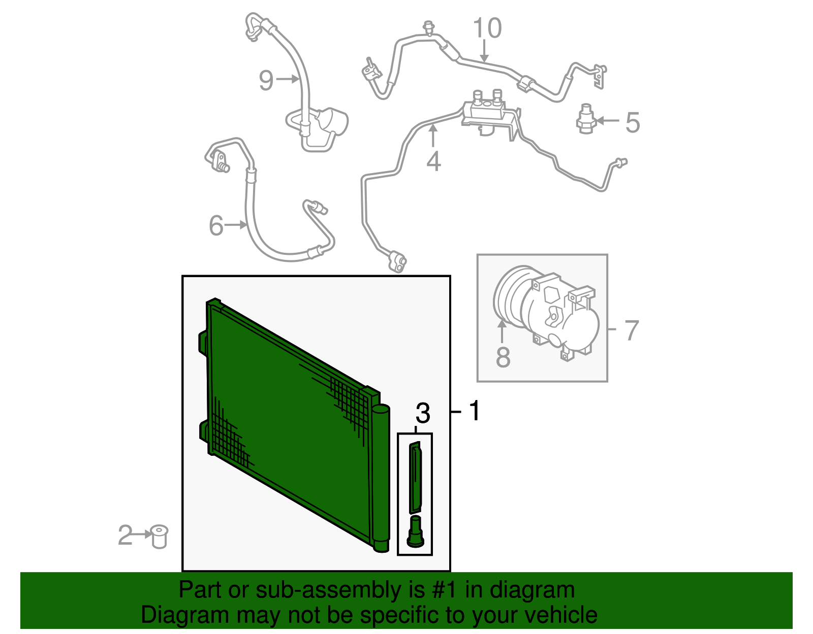 2006-2012 Toyota RAV4 Condenser Assembly 88460-0R011 | Toyota Parts Center
