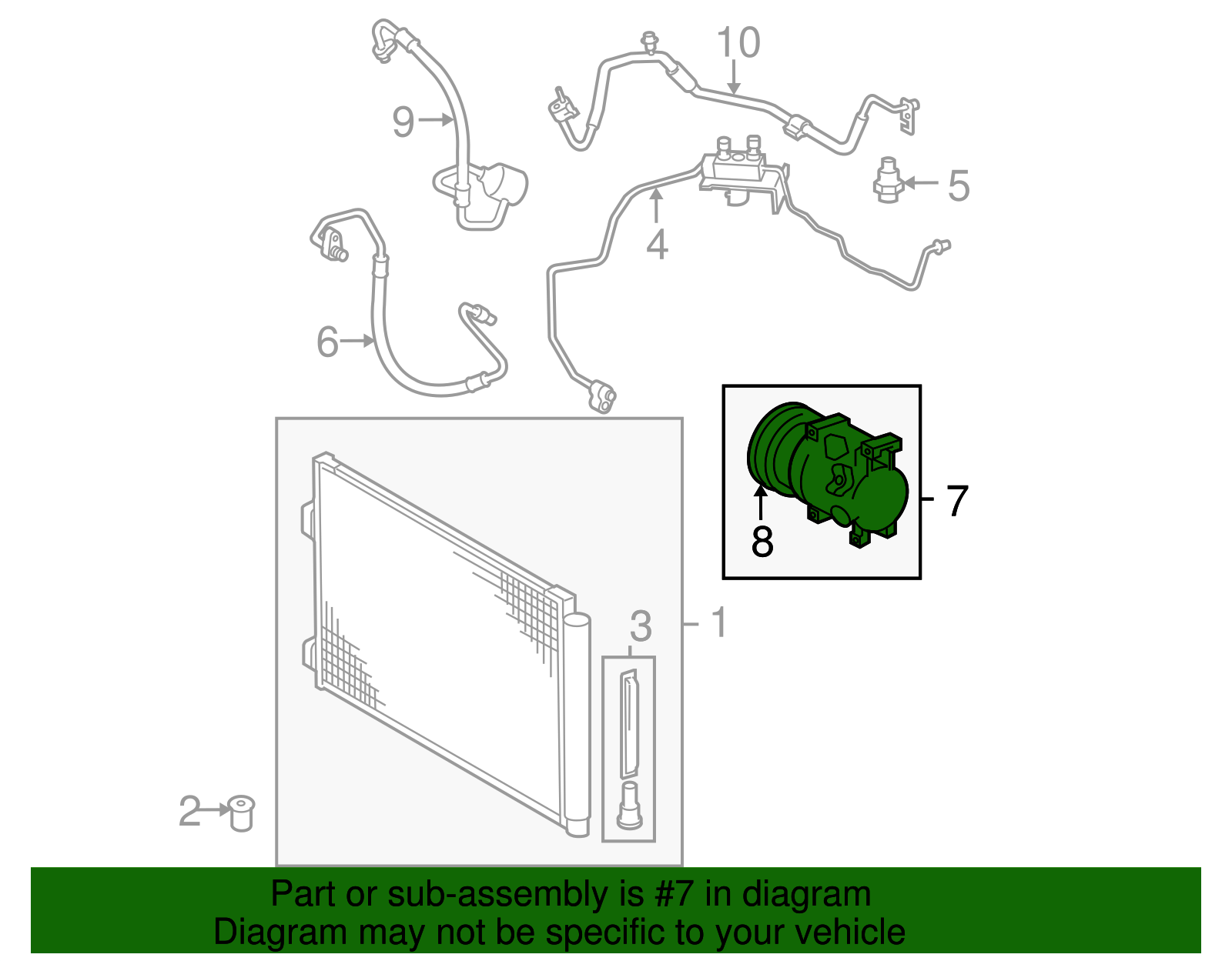 2012 Toyota RAV4 A/C Compressor 88310-42334 | Toyota OEM Direct