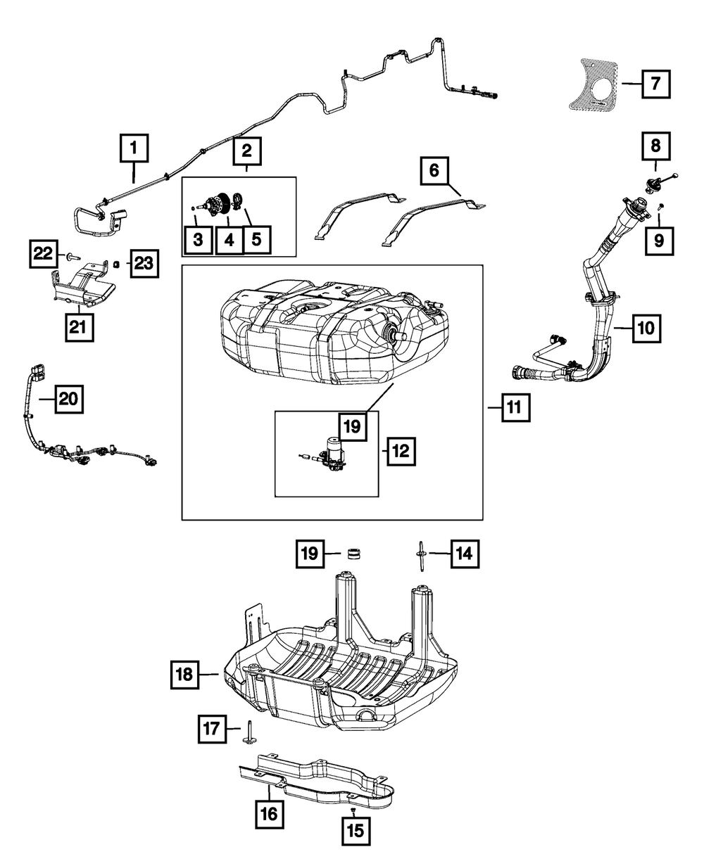 68193810AB - Def/Adblue Urea Filler Bezel 2014-2020 Jeep Grand Cherokee ...