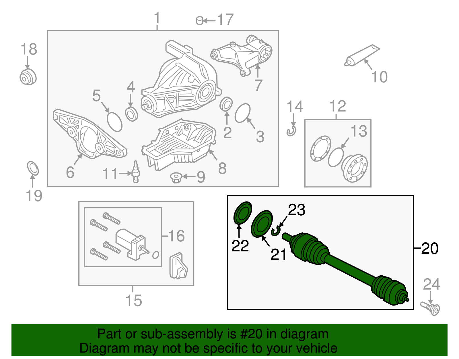 33-21-2-284-115 - Axle Assembly 2012-2019 BMW | BMWPartsDirect.com