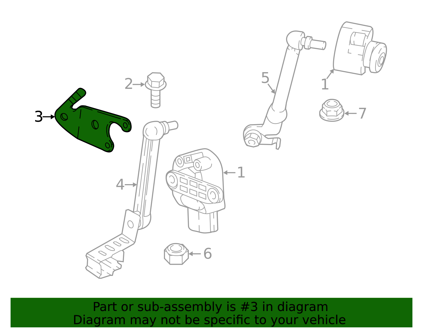 2018-2024 BMW Level Sensor Bracket 37-14-6-872-107 | BMW Parts Online Hub