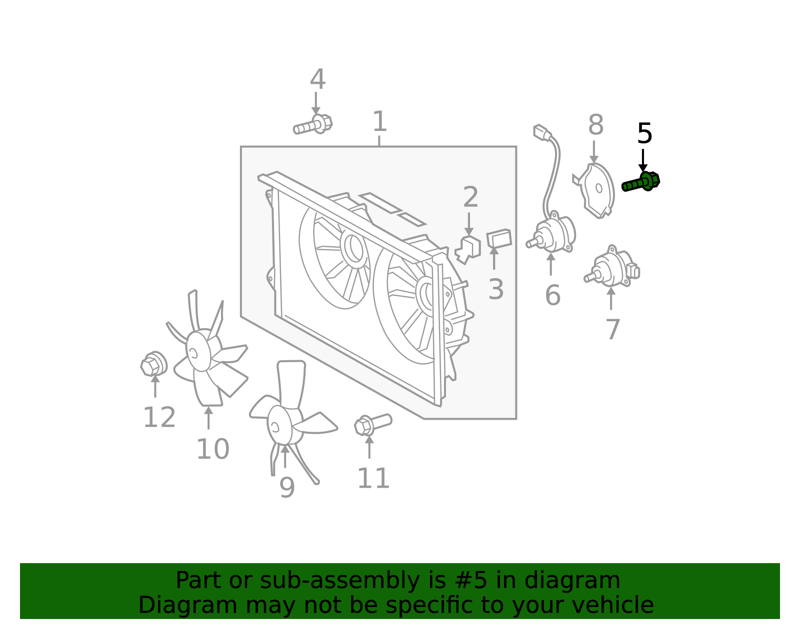 Engine Cooling Fan Shroud Bolt 90099-00216 | Toyota Parts Center