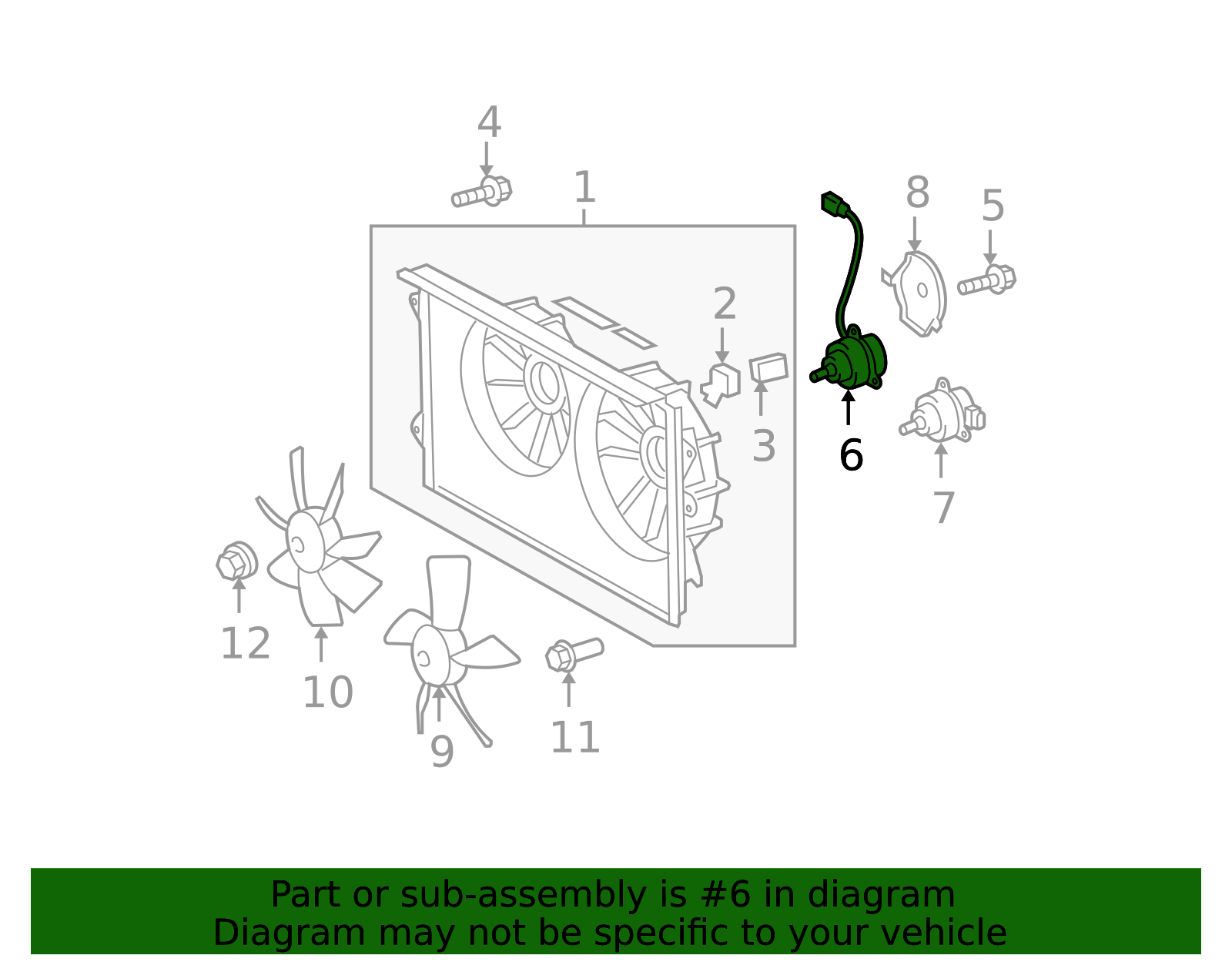 2005-2010 Scion tC Fan Motor 16363-37090 | Toyota Parts Center