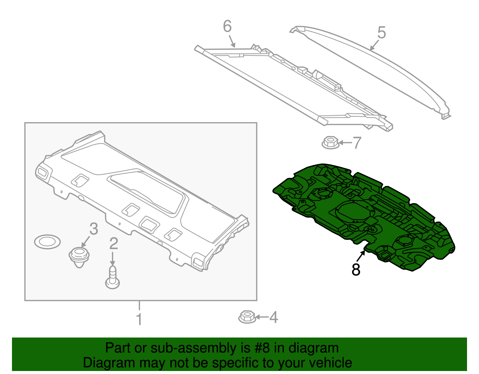 84280-B1520 - 2018-2020 Genesis G80 - Insulation | Hyundai Parts Express