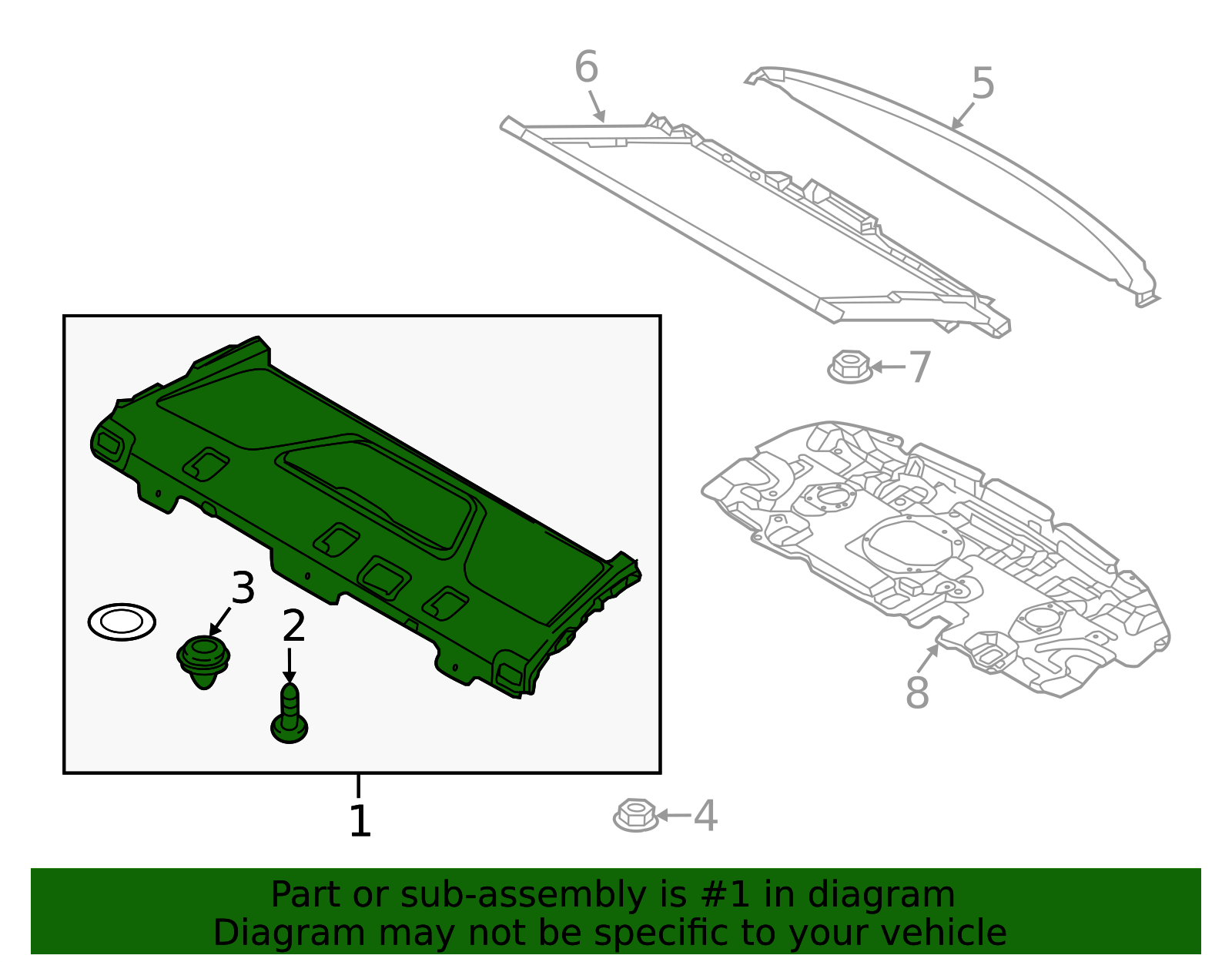 Hyundai Package Tray Trim - Rear Interior Panel - Part #85620-B1510-WYB ...