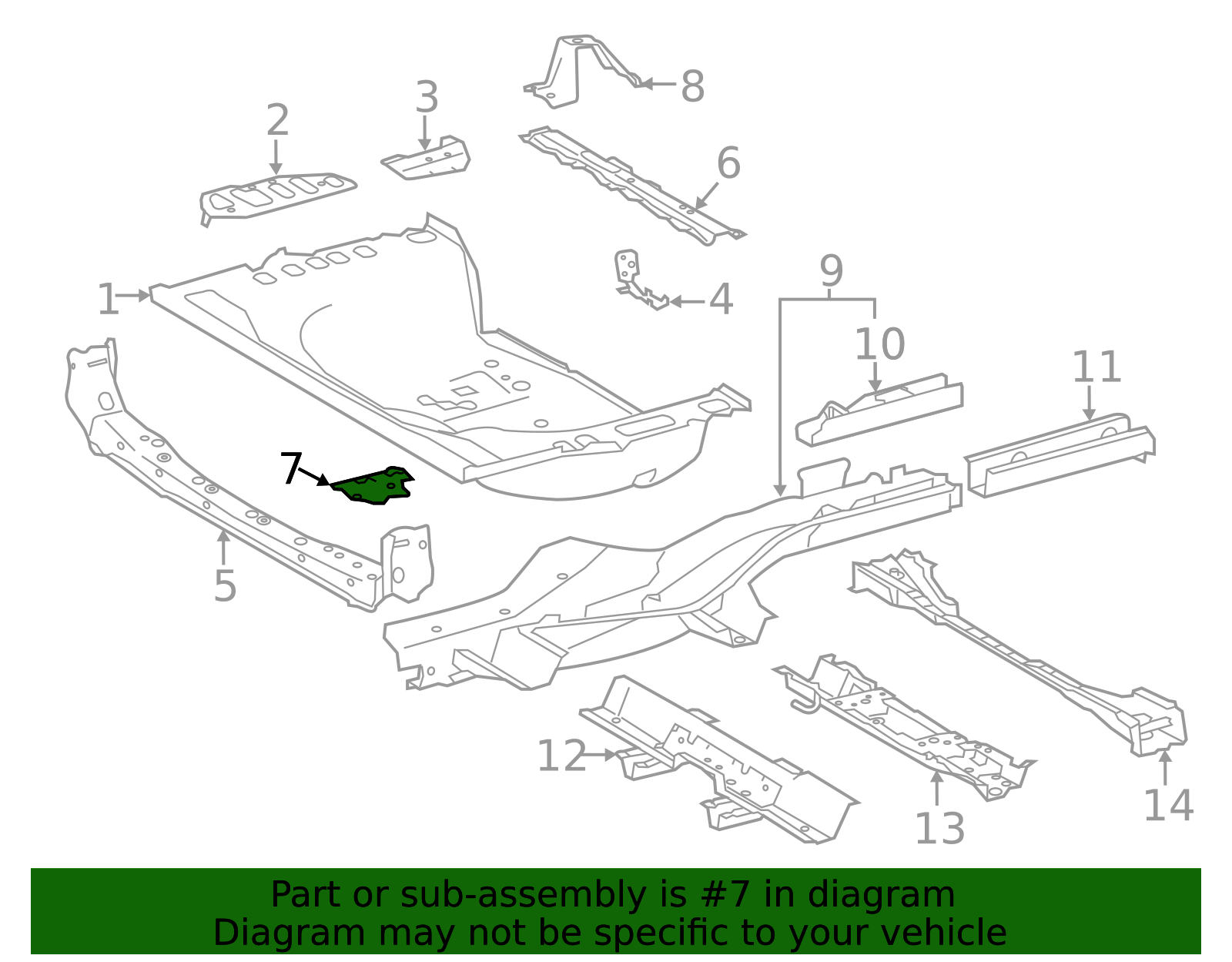 58318-0R021 - Floor Pan Bracket 2013-2018 Toyota RAV4 | Norm Reeves ...