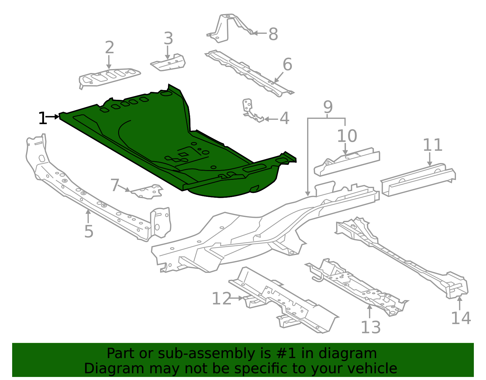 2013-2018 Toyota RAV4 Floor Pan 58311-0R031 | Toyota Parts Center