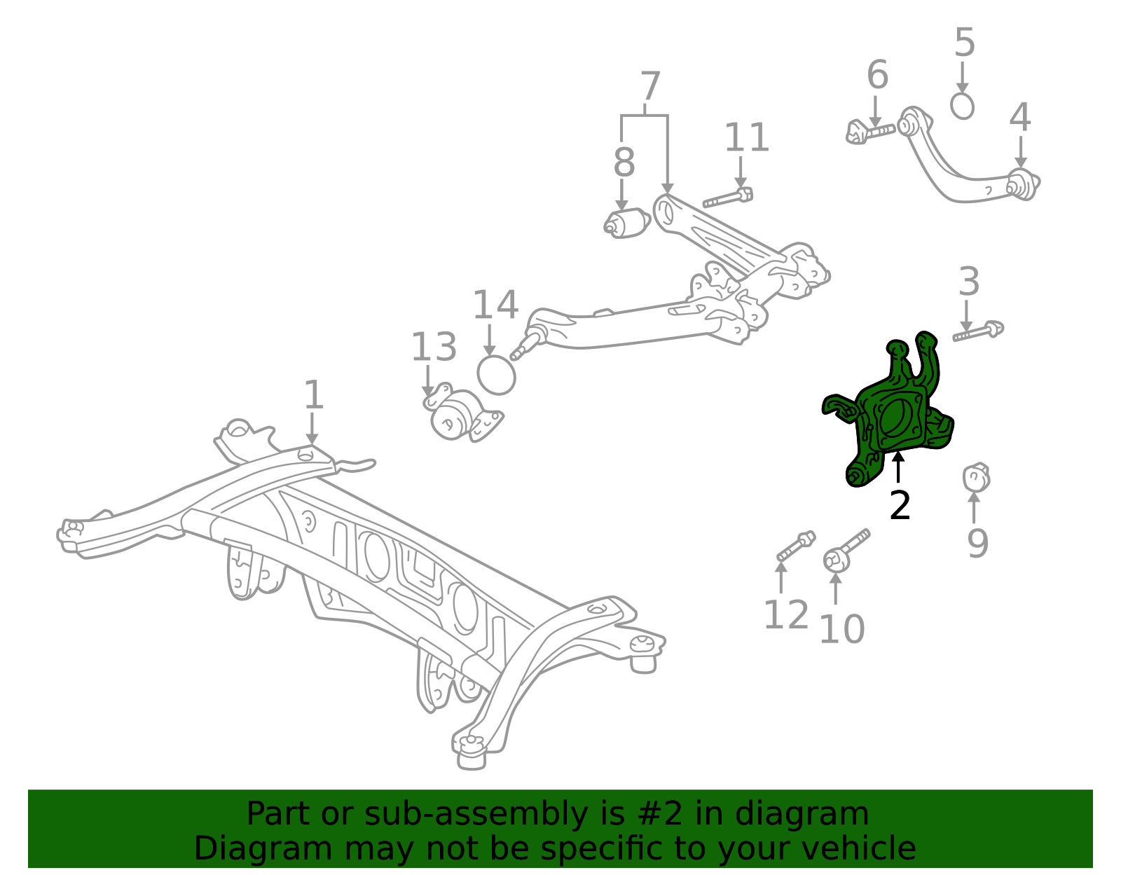 2003-2006 Toyota Matrix Suspension Knuckle (Right, Rear) 42304-63010 ...