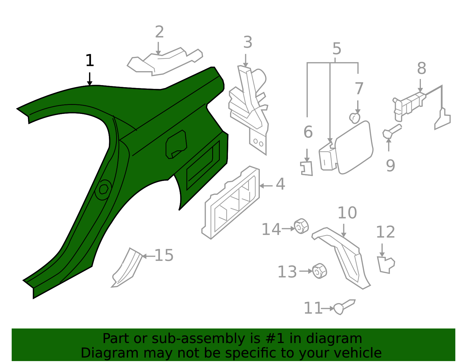 2006-2010 Hyundai Sonata Quarter Panel 71504-3KB00 | OEM Parts Online