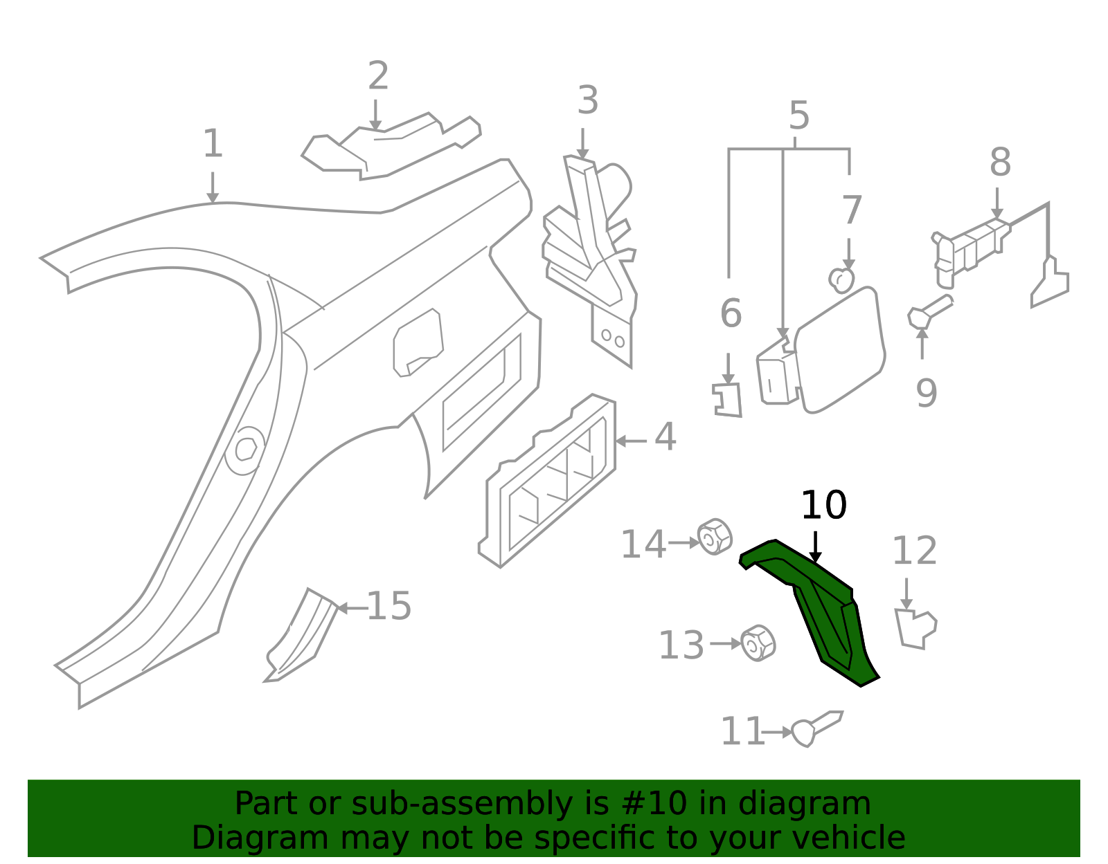 Hyundai - 86822-3K000 - Splash Guard - 2006-2008 Hyundai Sonata | OEM ...