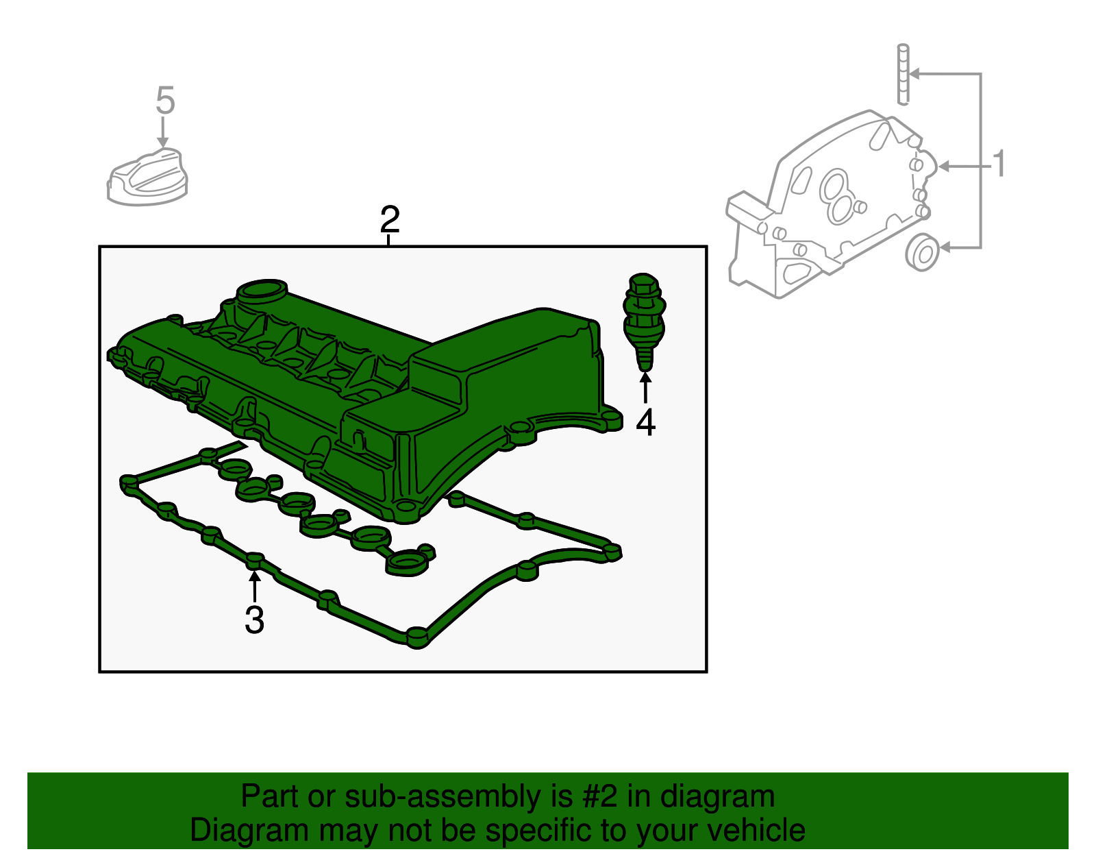 2008-2018 Porsche Cayenne Valve Cover 958-105-135-31 | OEM Parts Online