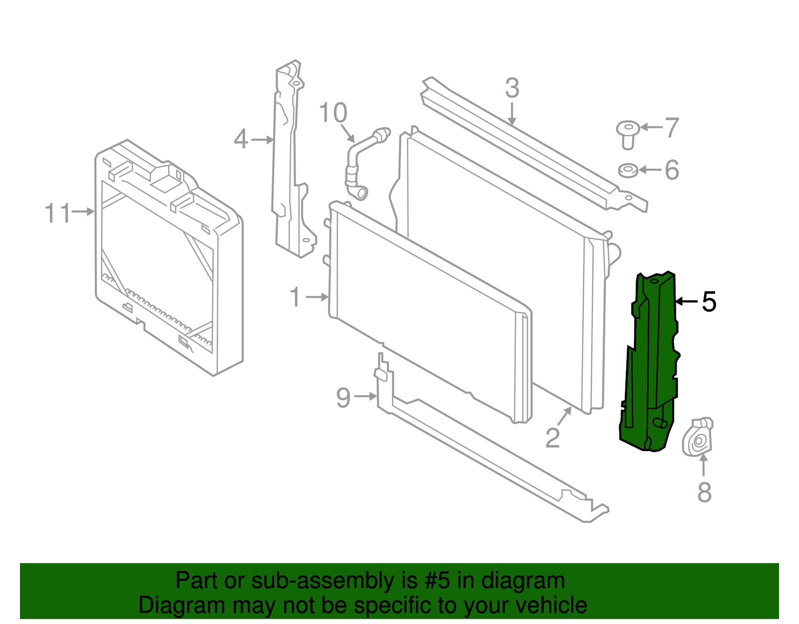 2015-2021 BMW Radiator Bracket 17-11-7-848-786 | BMW OEM Parts