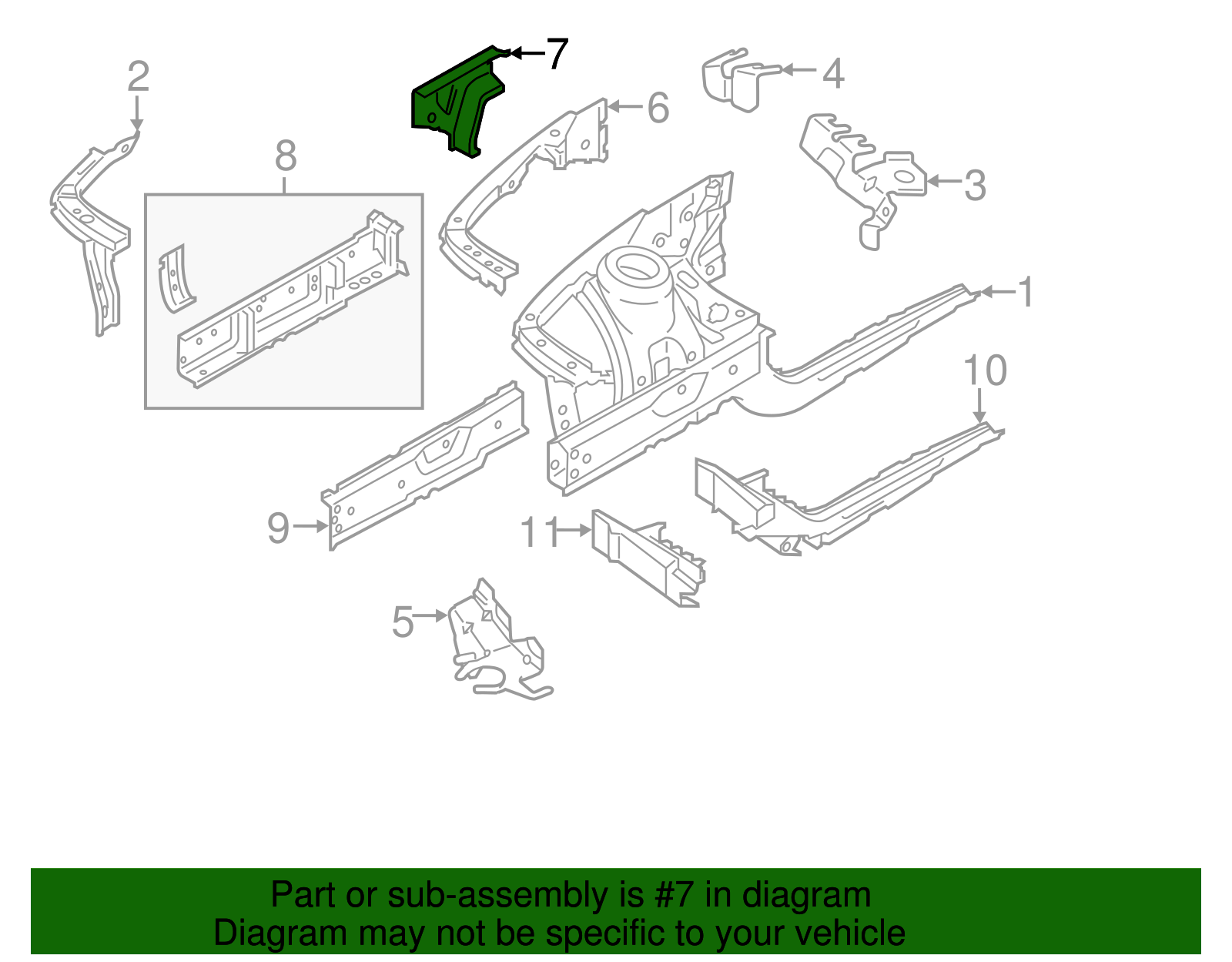 2014-2021 BMW | Extension Panel | 41007321723 | BMW OEM Parts Store