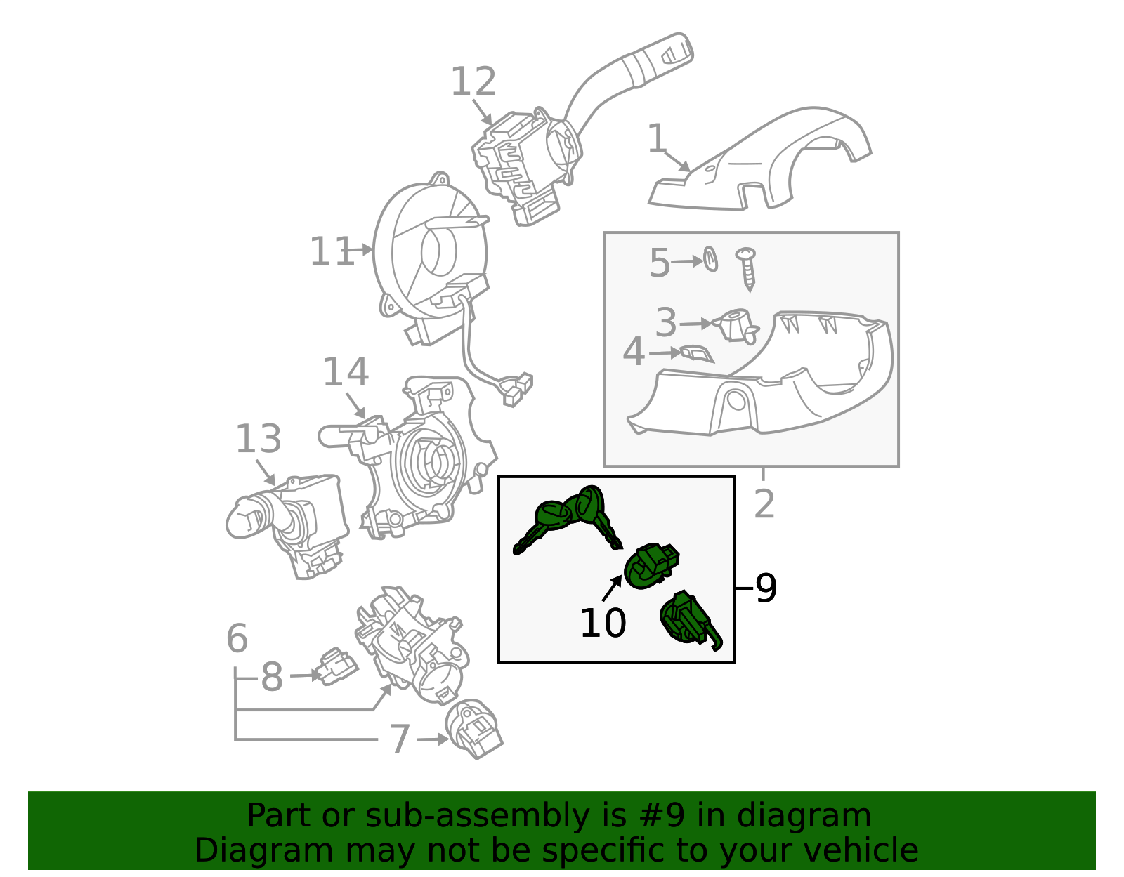 2006-2010 Mazda Ignition Lock Cylinder FEY6-76-14XB | OEM Parts Online
