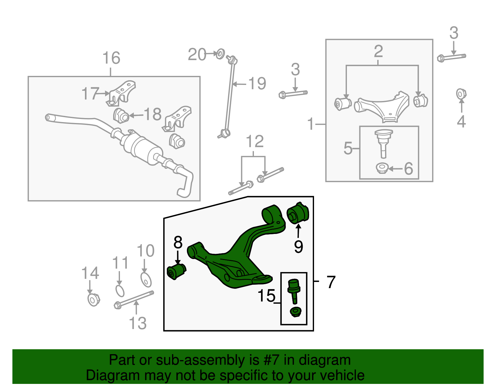 2006-2009 Land Rover Range Rover Sport Lower Control Arm LR029304 | OEM ...