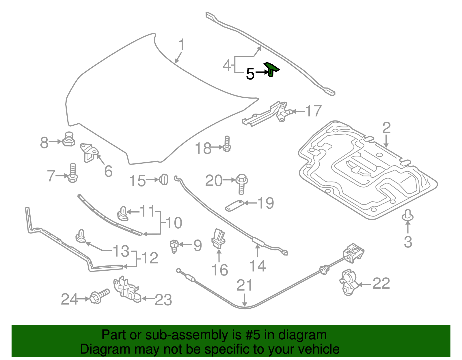 1995-2025 Mazda Door Weather-Strip Fastener BC1D-58-762 | OEM Parts Online