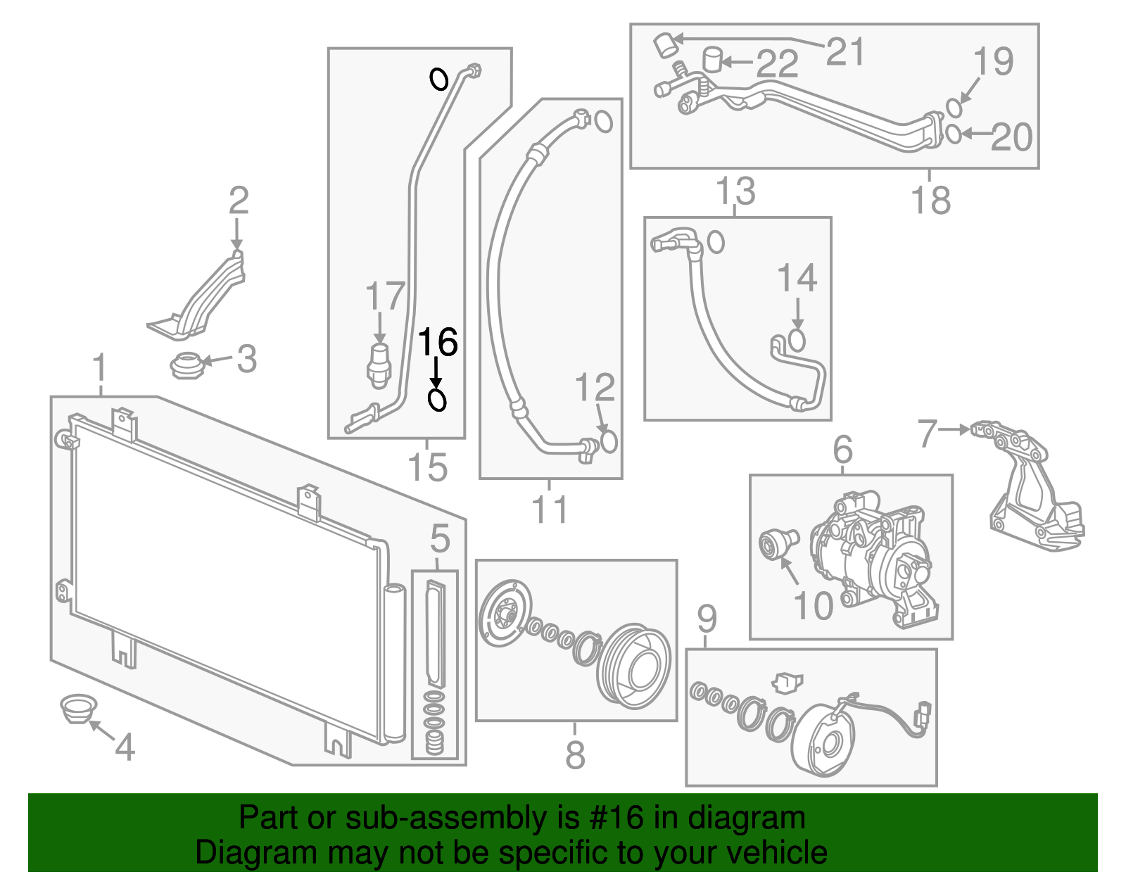 OEM 1997-2025 Honda A/C Refrigerant Line O-Ring 80873-ST7-000 | Honda ...