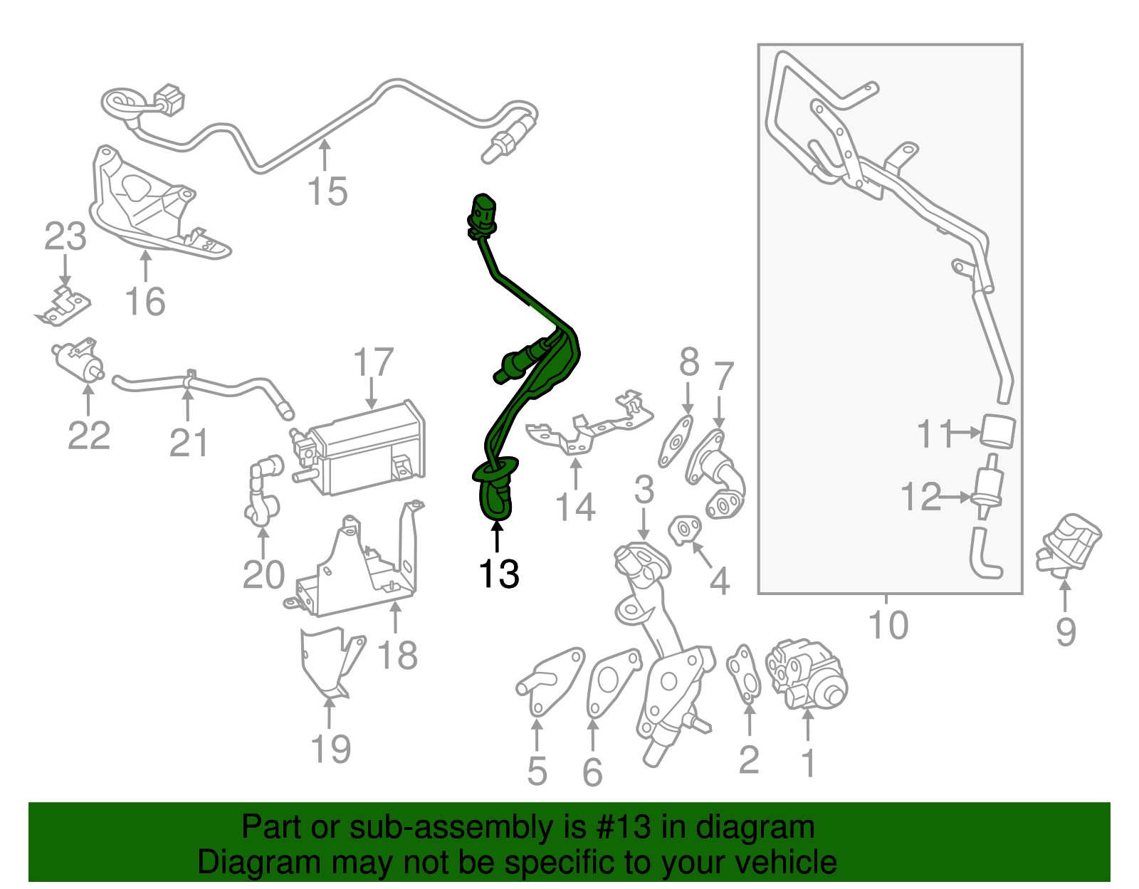 2014-2016 Mitsubishi Outlander Sport Oxygen Sensor 1588A363 | OEM Parts ...