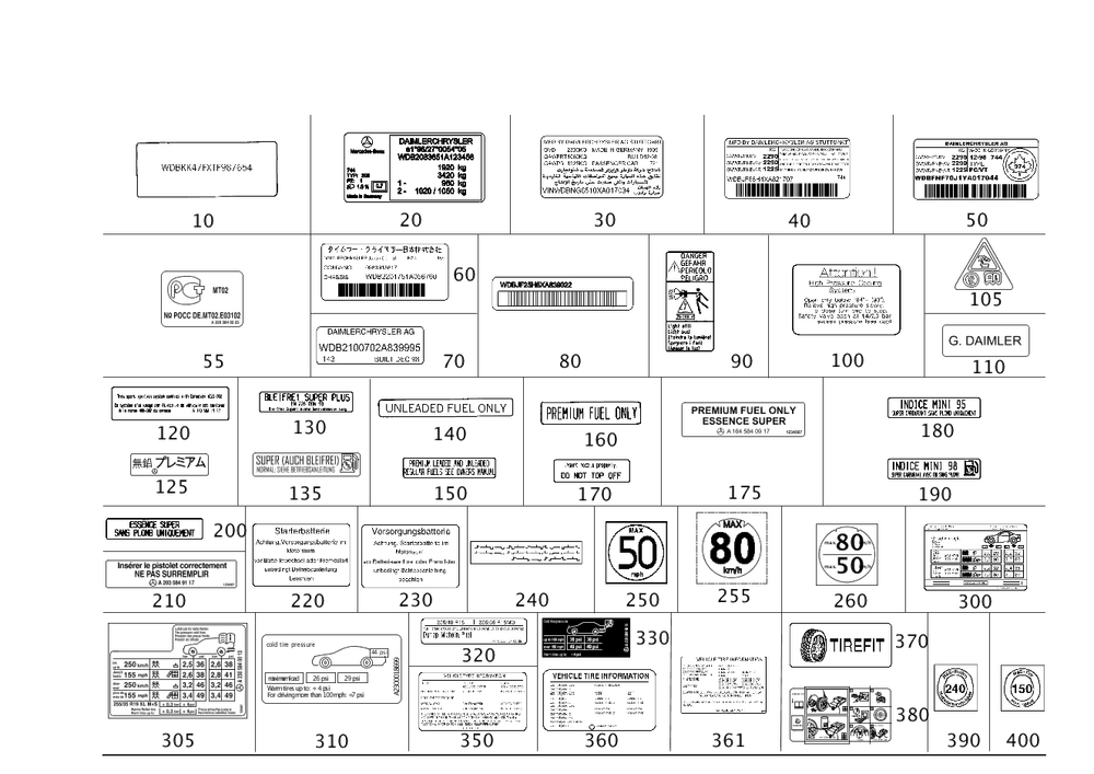 204-584-01-02-26 - Identification Label 1960-2026 Mercedes-Benz ...