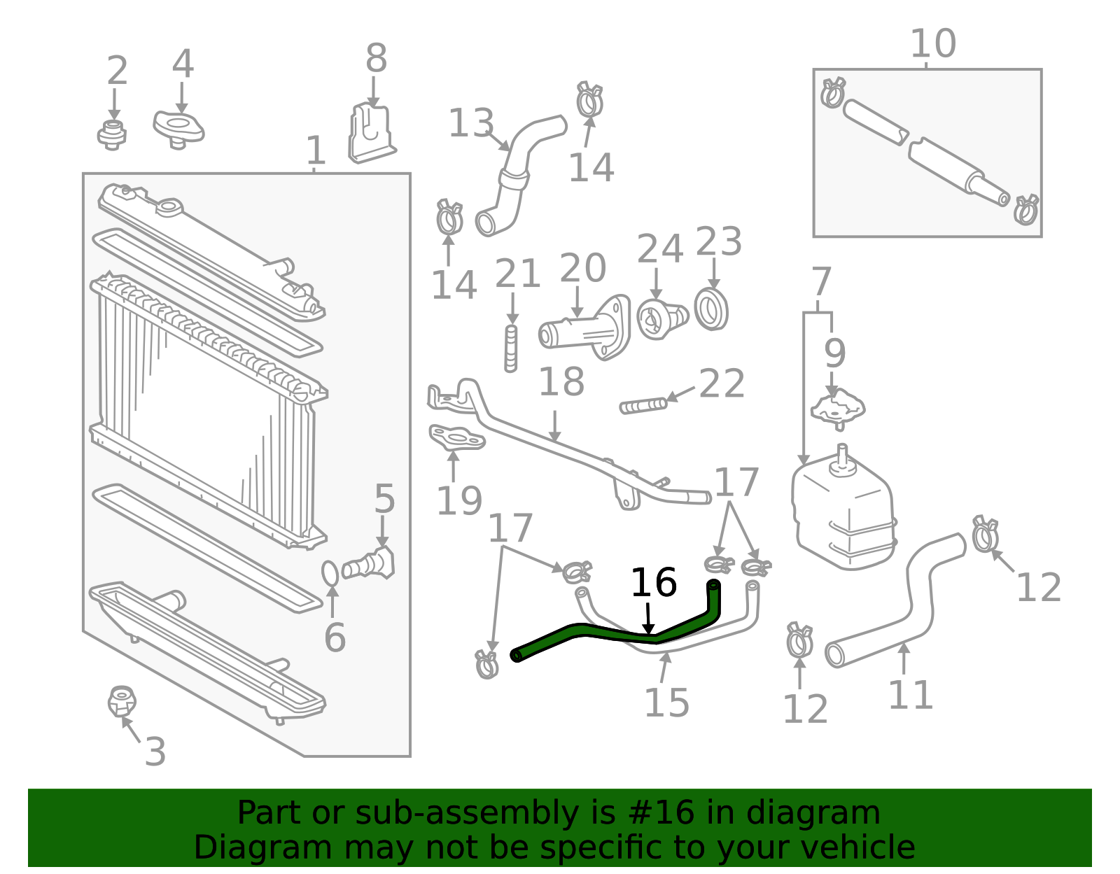 Genuine Official Toyota By-Pass Hose part# 16264-0H010 for Ourisman ...