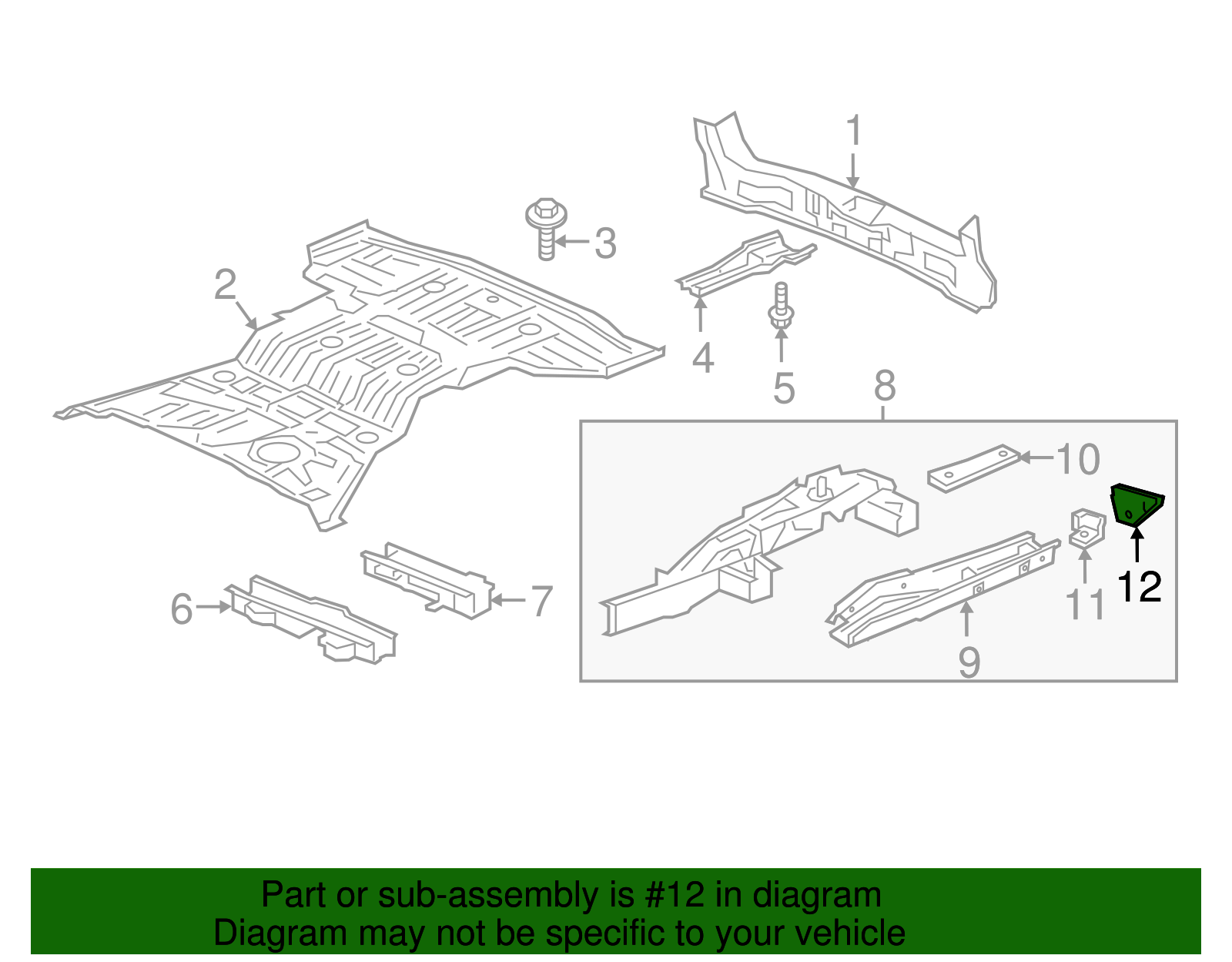 65631-TG7-A00ZZ - Gusset 2016-2025 Honda | Honda Parts Online
