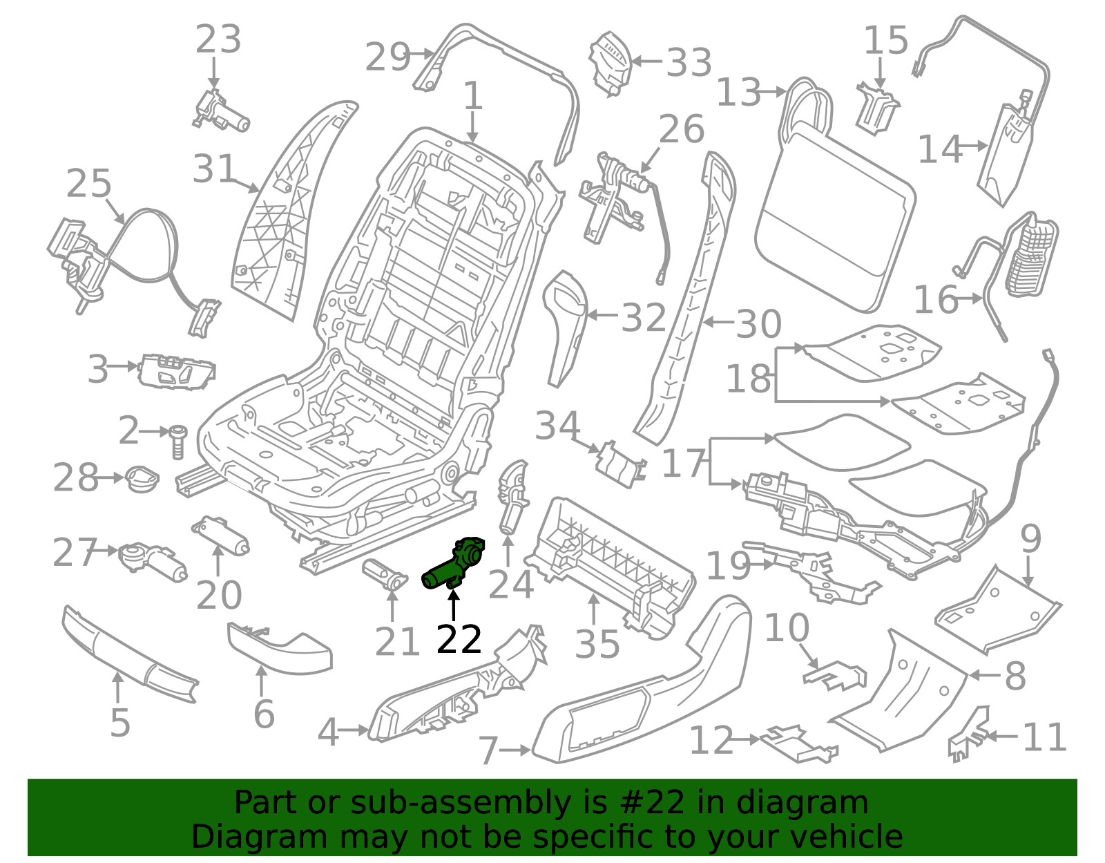 52107309658 - 2012-2020 BMW Seat Motor (52-10-7-309-658) | BMW of South ...