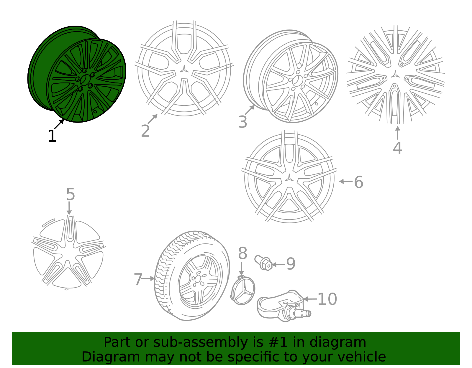 213-401-06-00-7X44 - Wheel 10-Spoke 48.3 Cm (19 Inch), High-Sheen 2018 ...