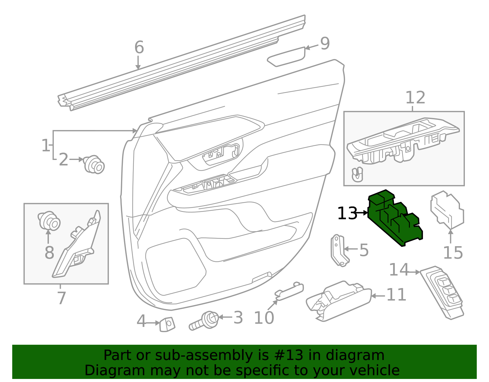 2024-2025 Toyota Grand Highlander Door Window Lock-Out Switch 84040 ...