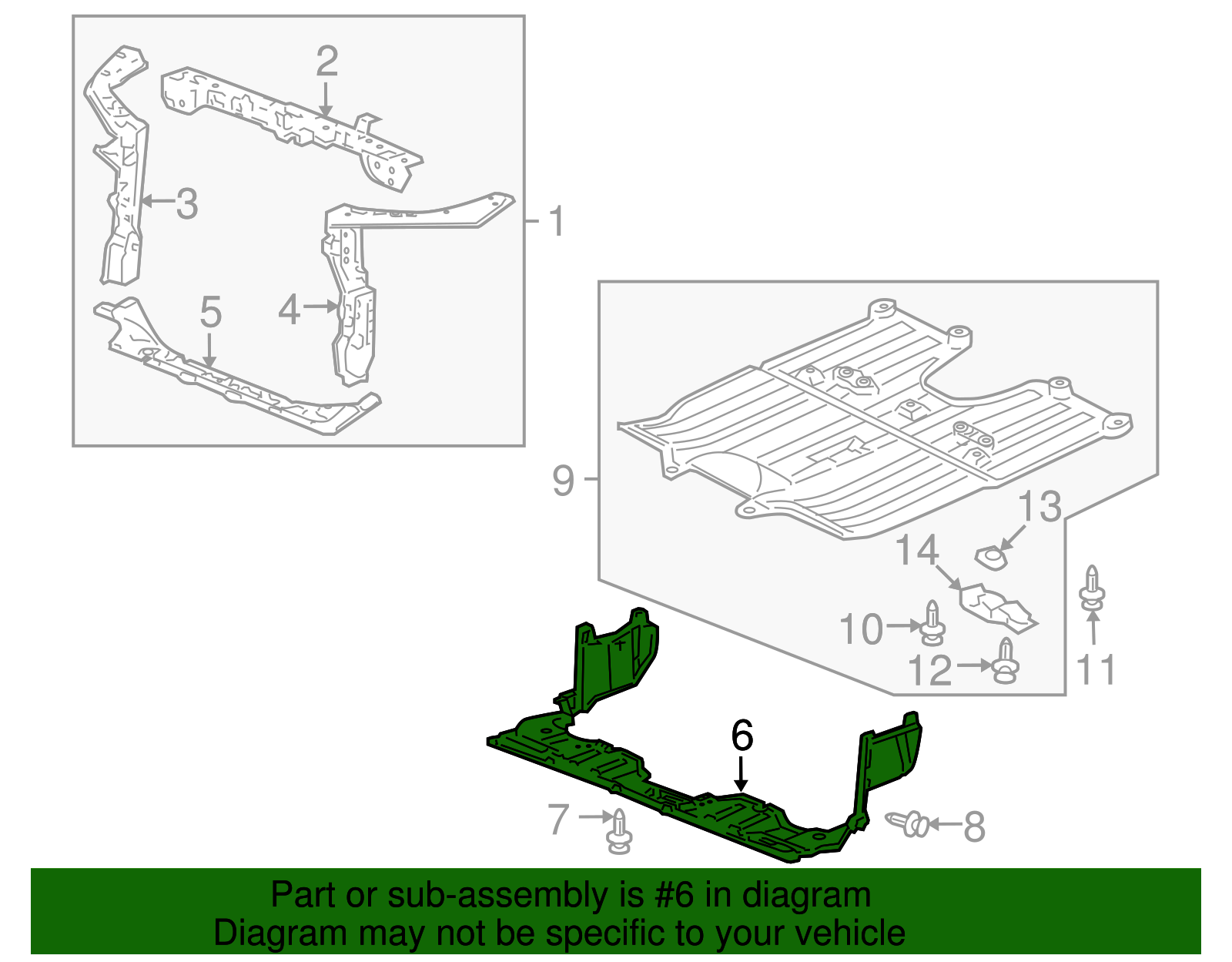 74111-SNA-A00 - 2006-2011 Honda Civic - Shield Front Splash | All ...