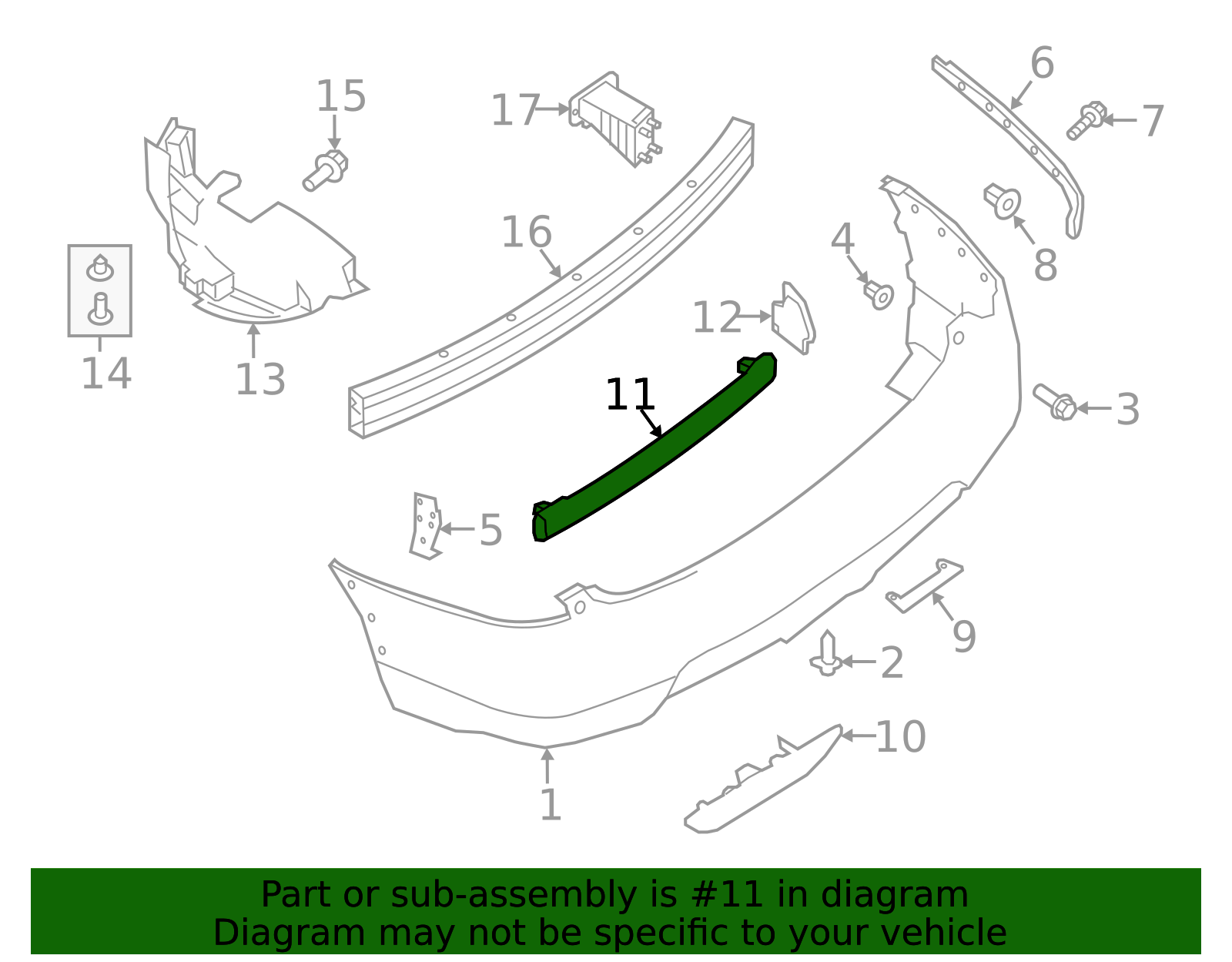 2014-2015 Nissan Rogue Energy Absorber 85090-4BA0A | Nissan RVA