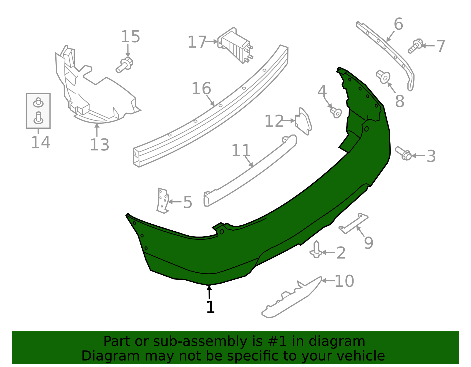 85022-9TA0H - Bumper Cover Official Nissan Parts Store