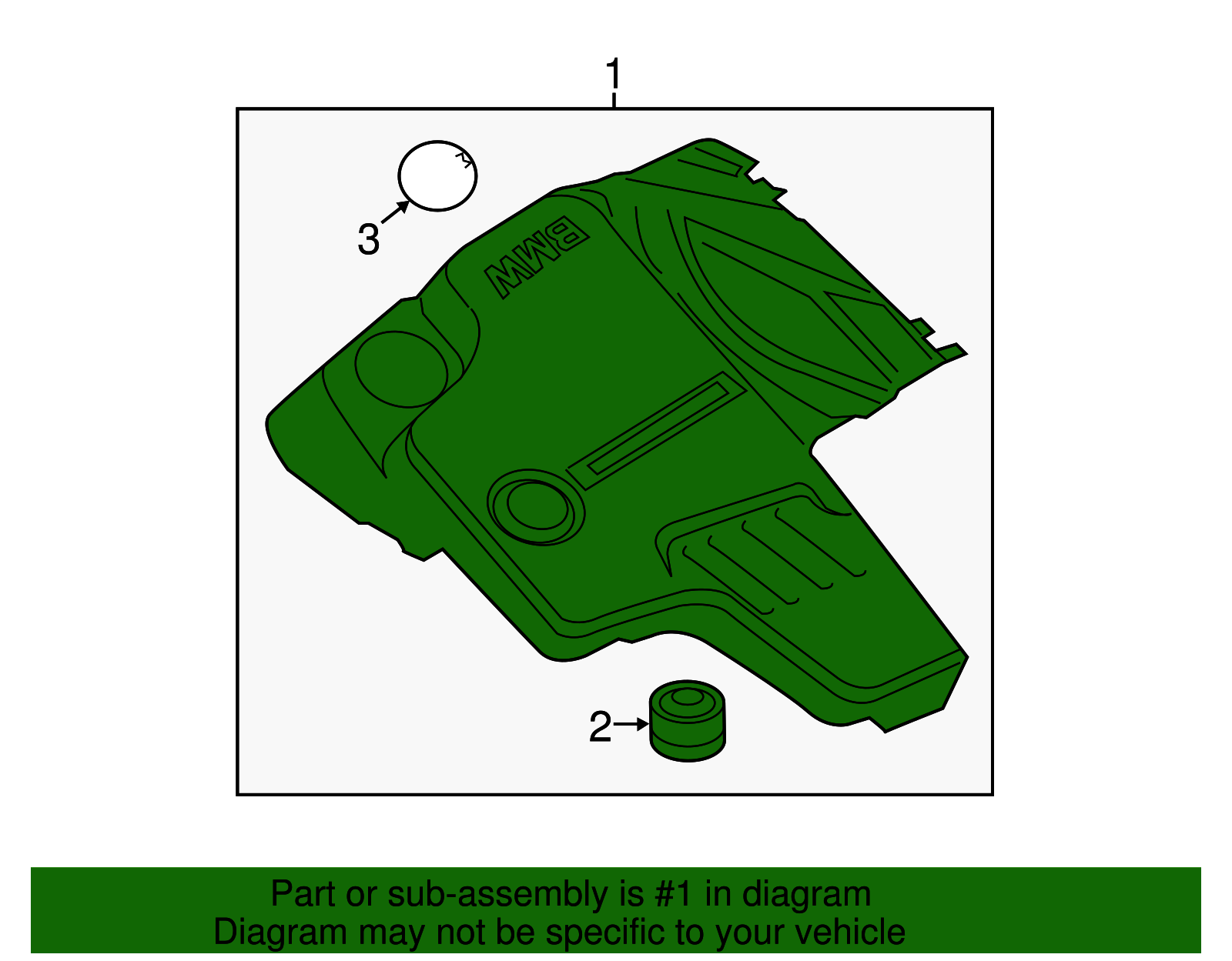 11127644092 - 2013-2016 BMW Engine Cover (11-12-7-644-092) | BMW of ...