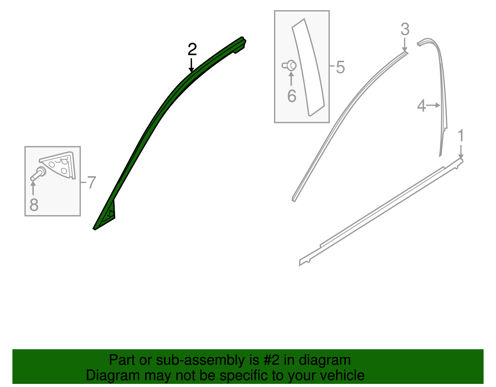 2016-2023 Mazda CX-9 Upper Molding TK48-50-981H | RealMazdaParts.com