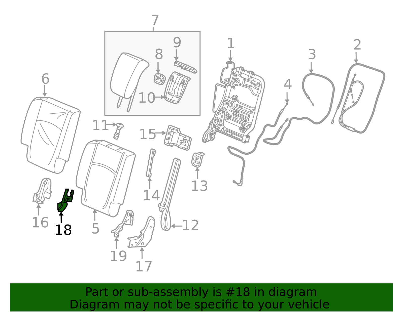 82127-TK8-A01ZG - Seat Back Recliner Adjustment Mechanism Cover | All ...