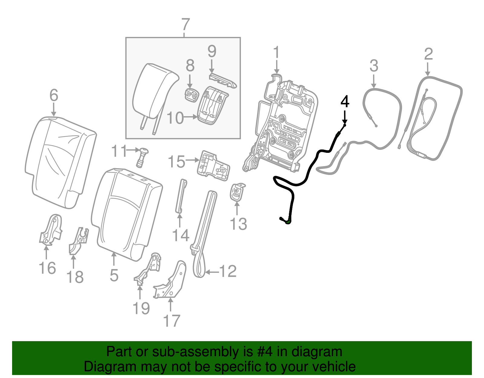 82233-TK8-A01 - High-Quality Cable for 2011-2024 Honda Odyssey | AutoNation Parts