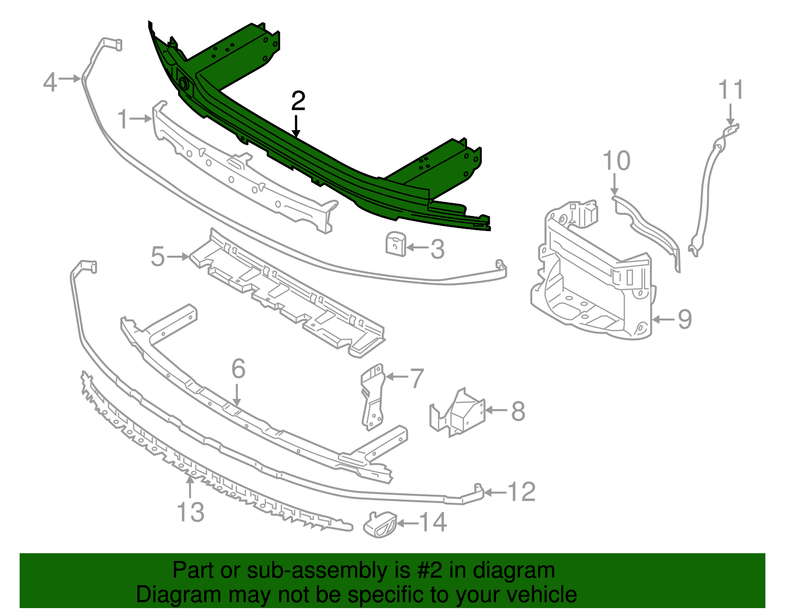 51117357177 - 2016-2019 BMW Impact Bar (51-11-7-357-177) | BMW of South ...