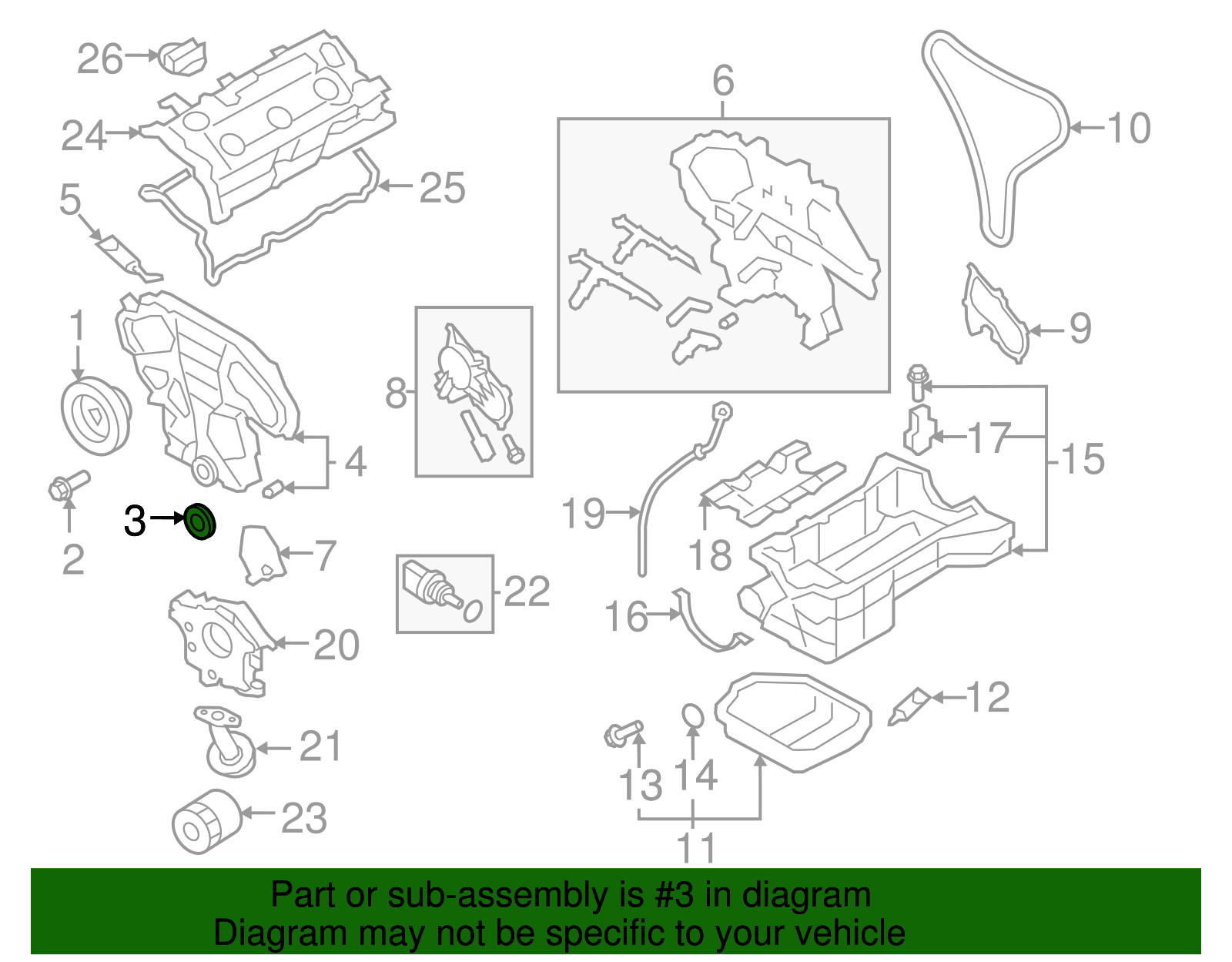 2007-2017 Nissan Rear Main Seal Retainer 12296-JA10A | Scott Evans ...