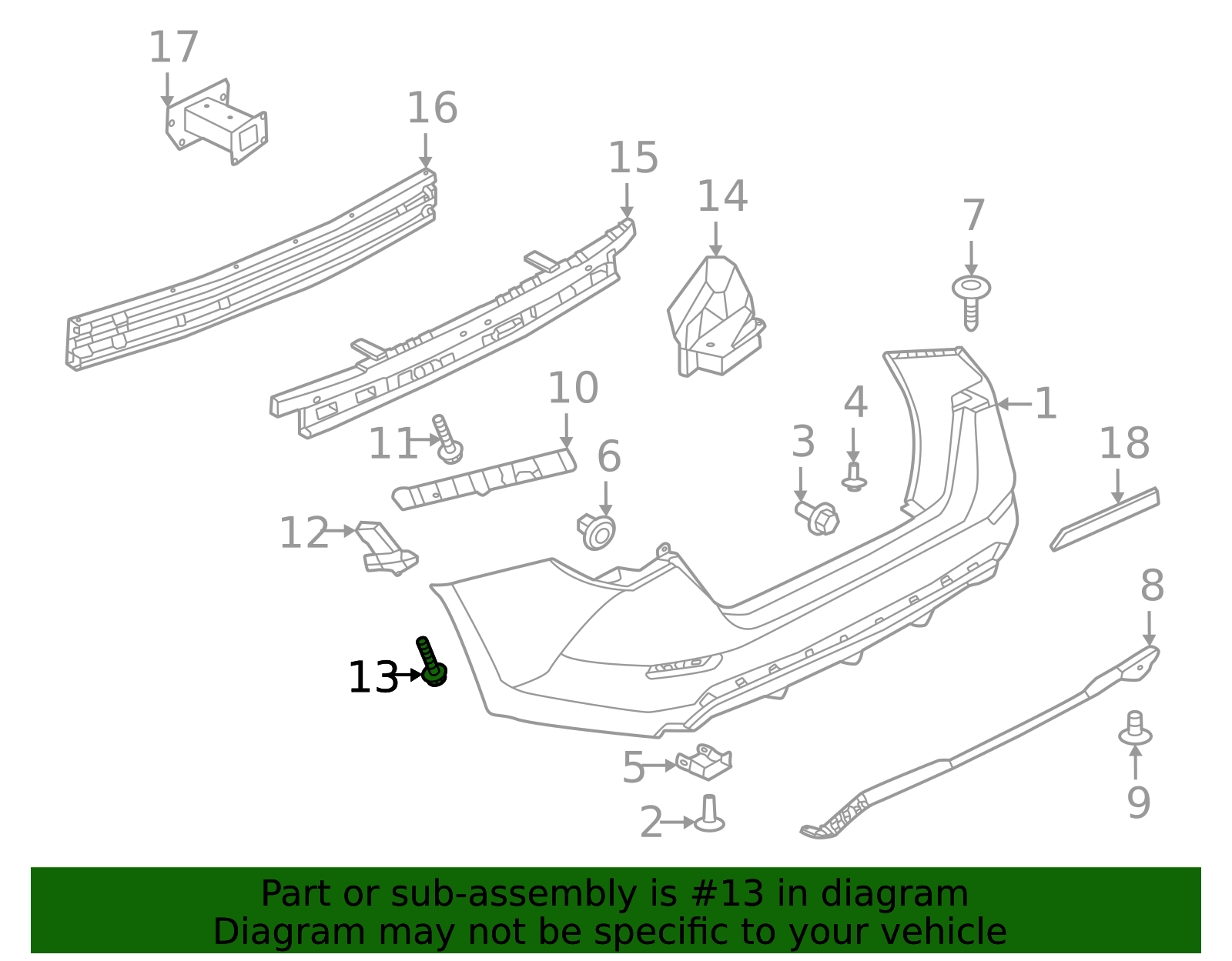 2020-2025 Nissan Side Retainer Screw 01456-A6061 | QuirkParts